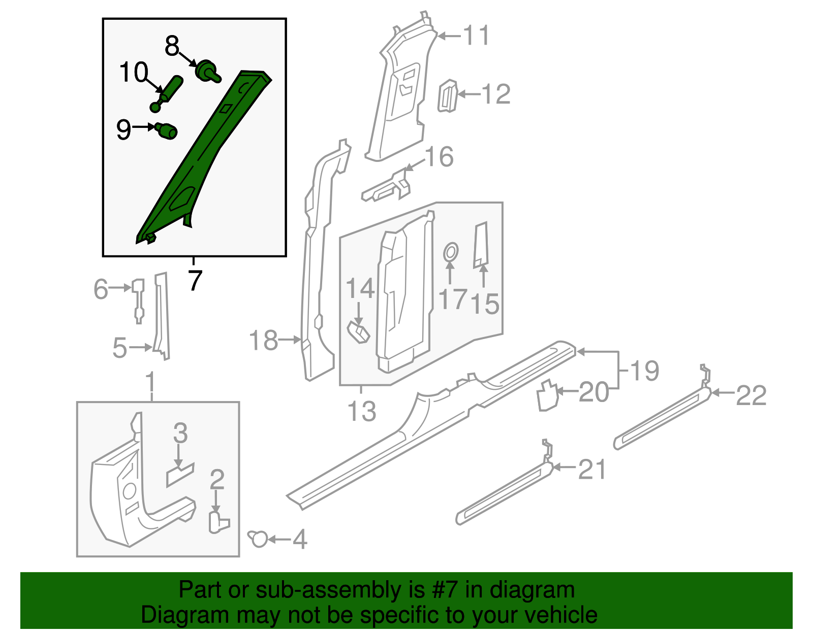 4M0-867-233-H-5D3 - Windshield Pillar Trim 2017-2019 Audi Q7 | Audi OEM ...