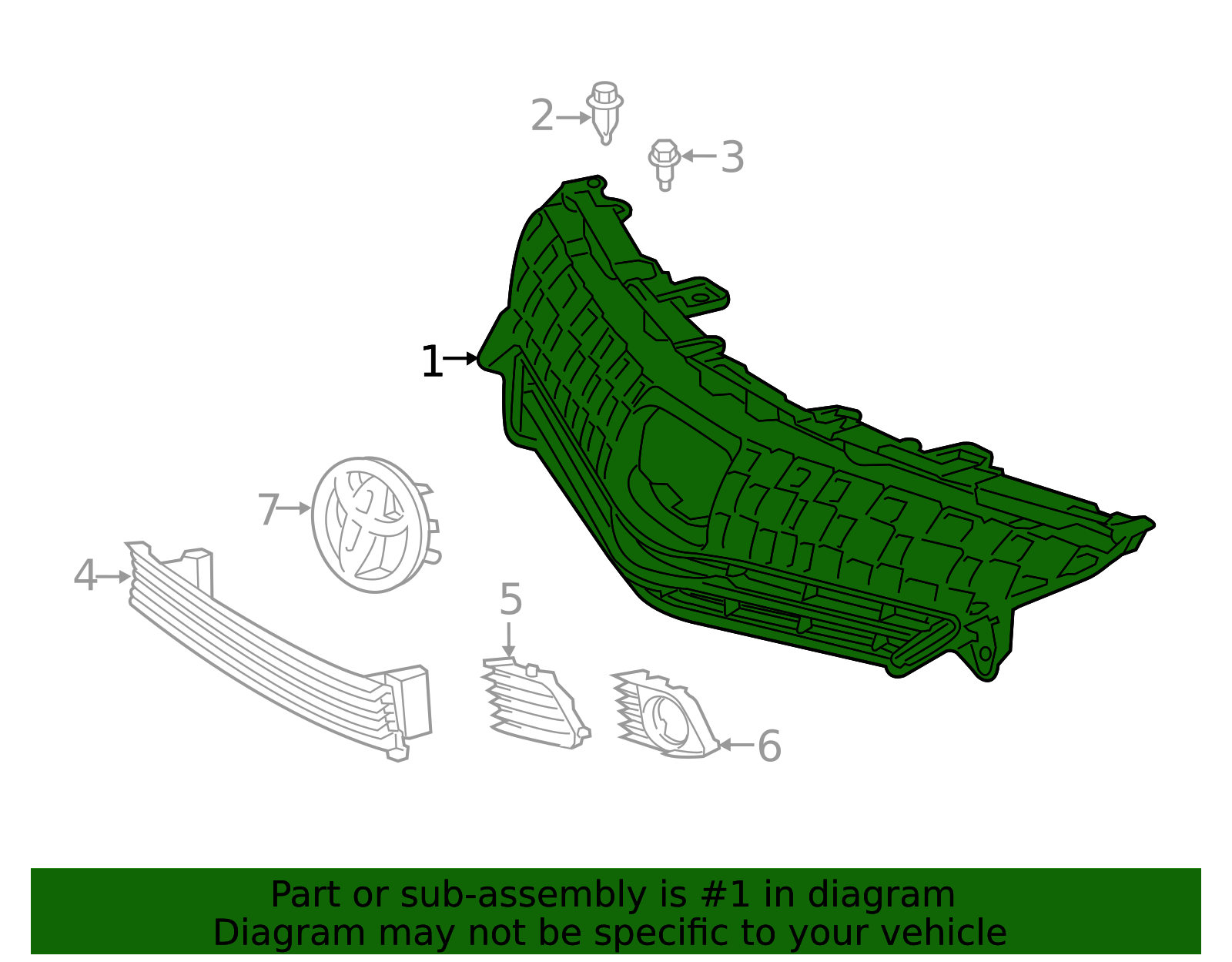 2012-2014 Toyota Prius V 2012-2014 Toyota Prius V - Upper Grille 53101 ...