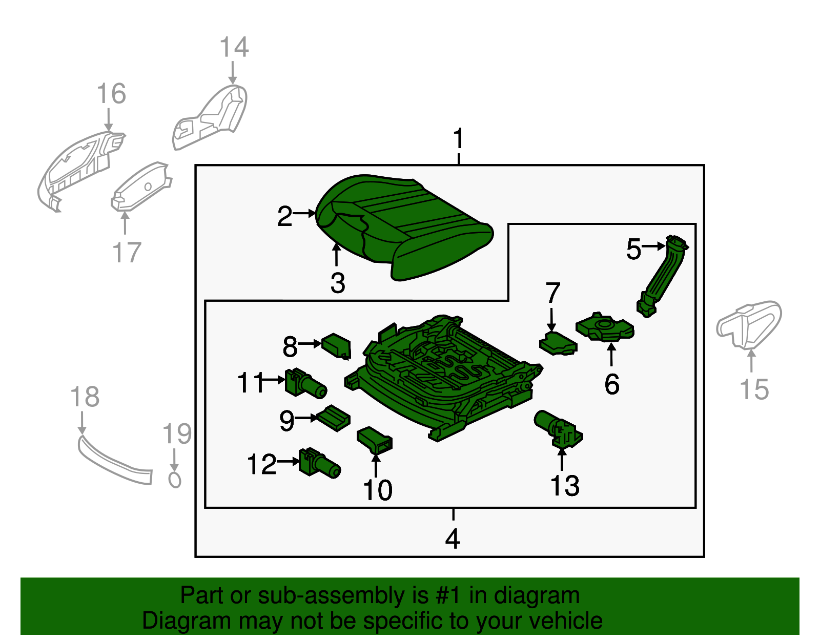 Hyundai - 88200-B1210-PHW - Cushion Assembly - 2015-2017 Hyundai | OEM ...