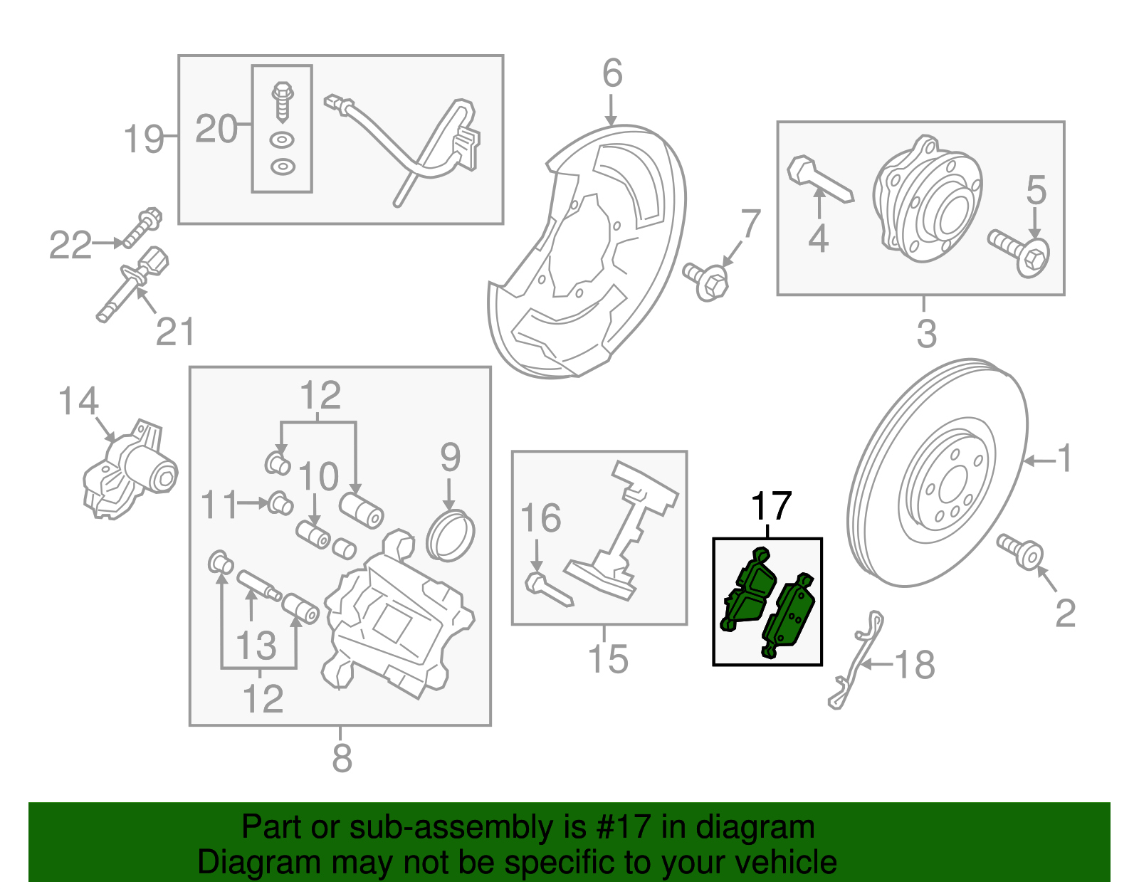 2016-2025 Volvo Brake Pad Kit Rear 32287447 | OEM Parts Online
