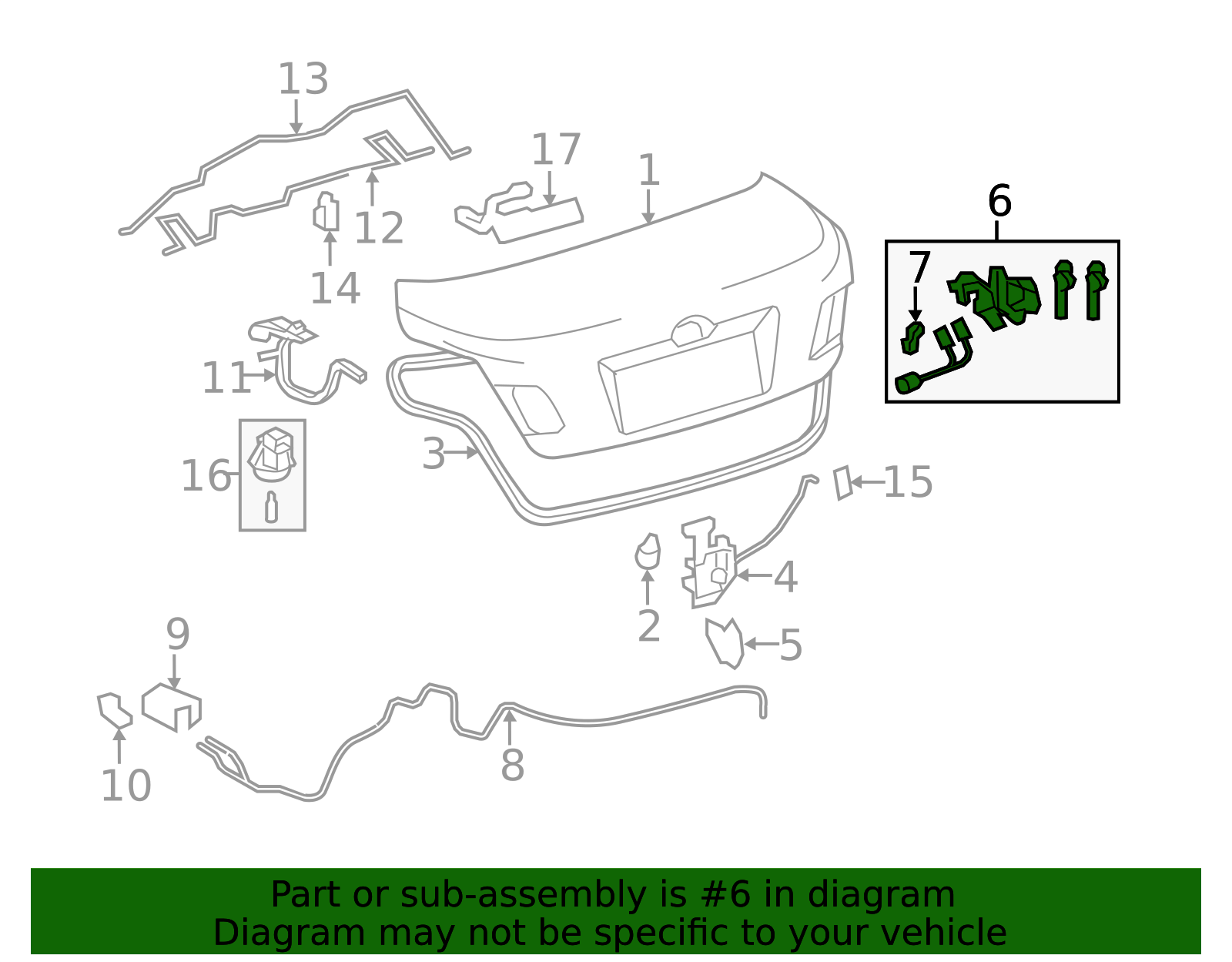 Genuine Toyota Trunk Lock Cylinder And Key part# 69055-33460 for 2007 ...
