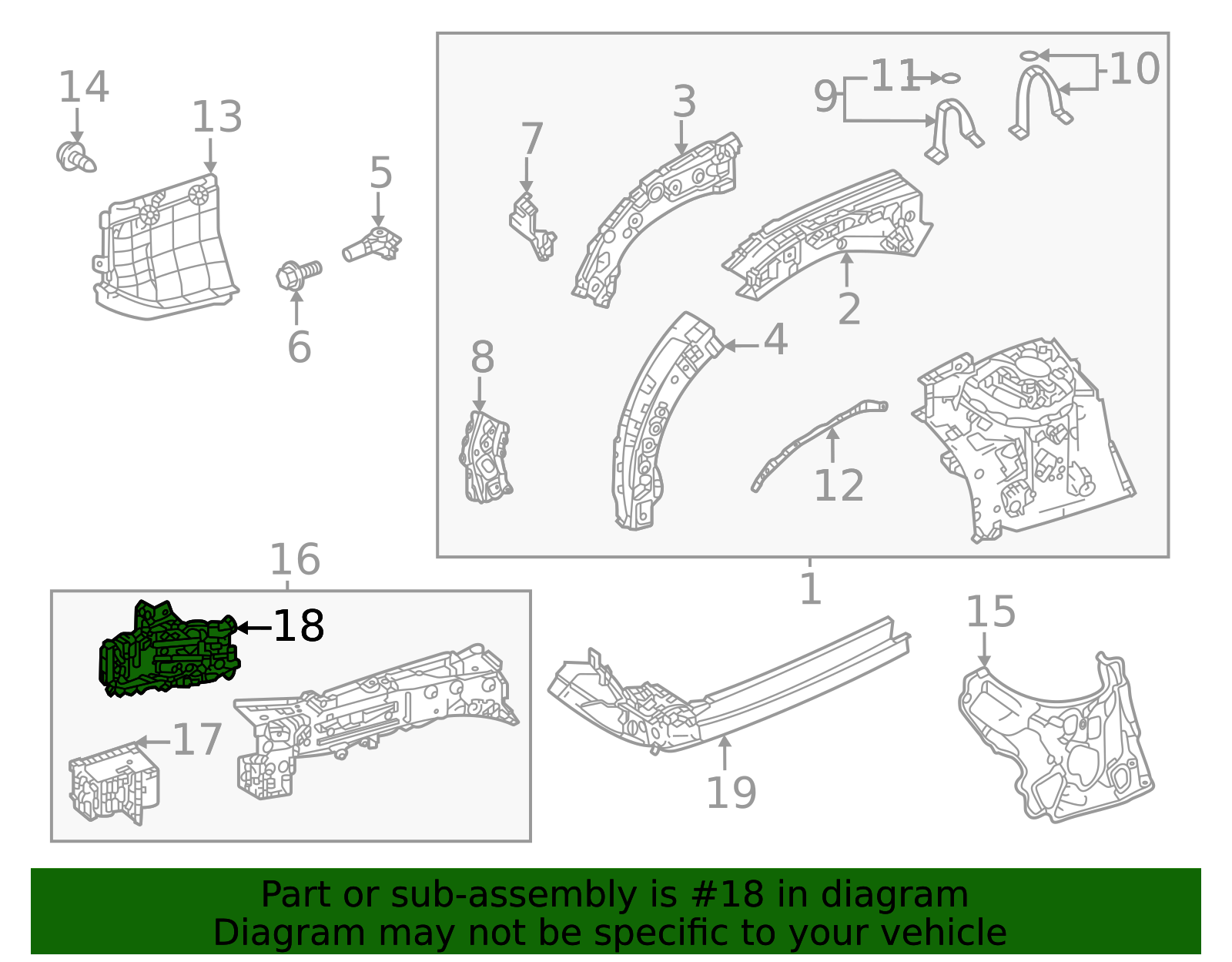 57023-0E010 - Side Member 2020-2025 Toyota Highlander | Toyota San ...