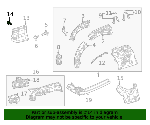2016-2025 Toyota Under Cover Bolt 90119-A0451 | Toyota Parts Center