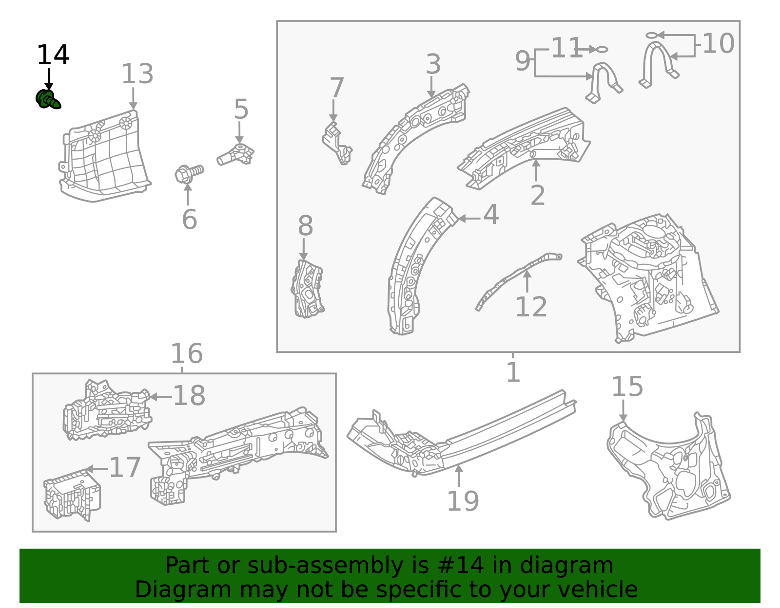 2016-2025 Toyota Under Cover Bolt 90119-A0451 | Toyota Parts Center