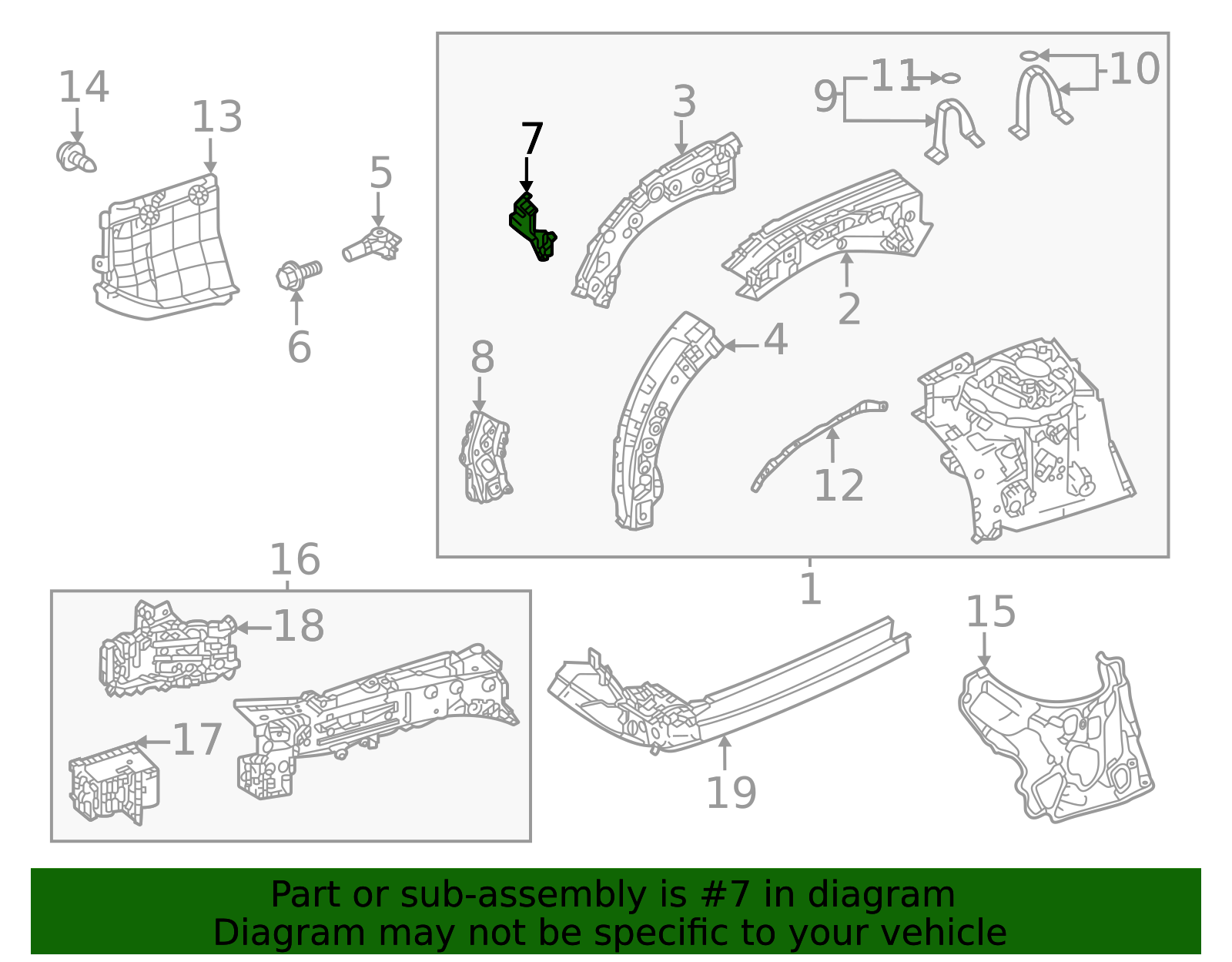 2020-2025 Toyota Highlander 2020-2024 Toyota Highlander - Gusset 53785 ...