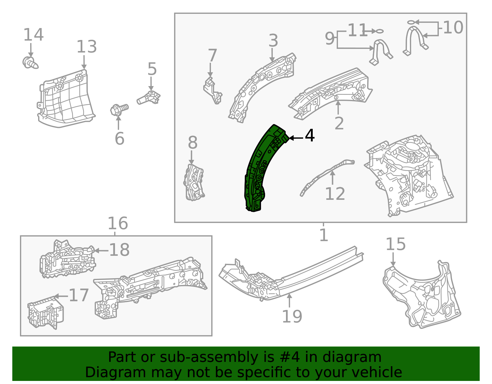 53713-0E010 - Front Extension 2020-2025 Toyota Highlander | Longo ...