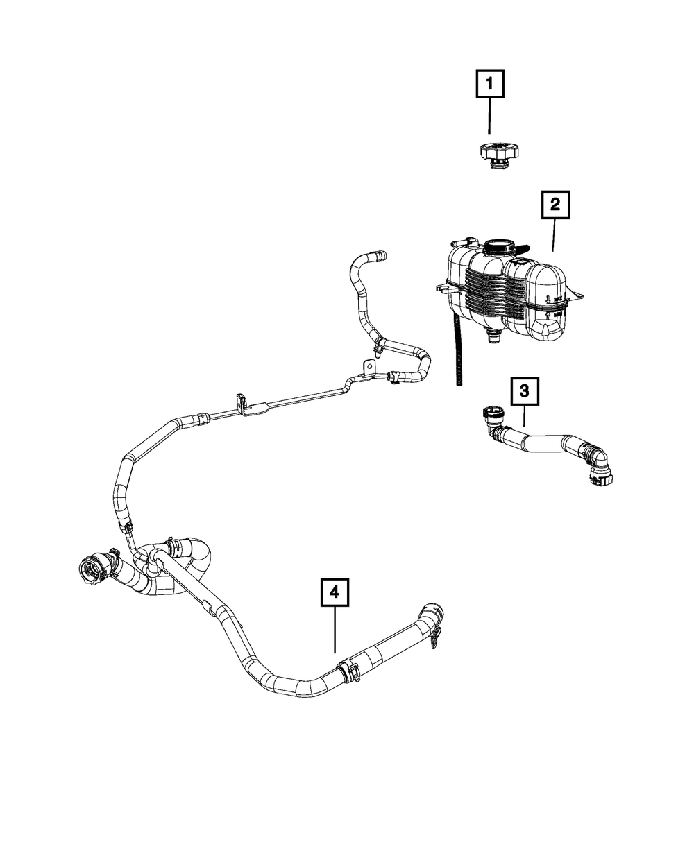 68319565AC - Coolant Bottle Outlet Hose 2019-2022 Jeep Cherokee | The ...
