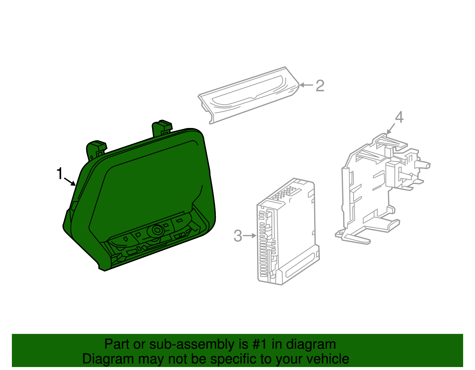 2018 Chevrolet Camaro Display Unit 84351293 | Courtesy Parts