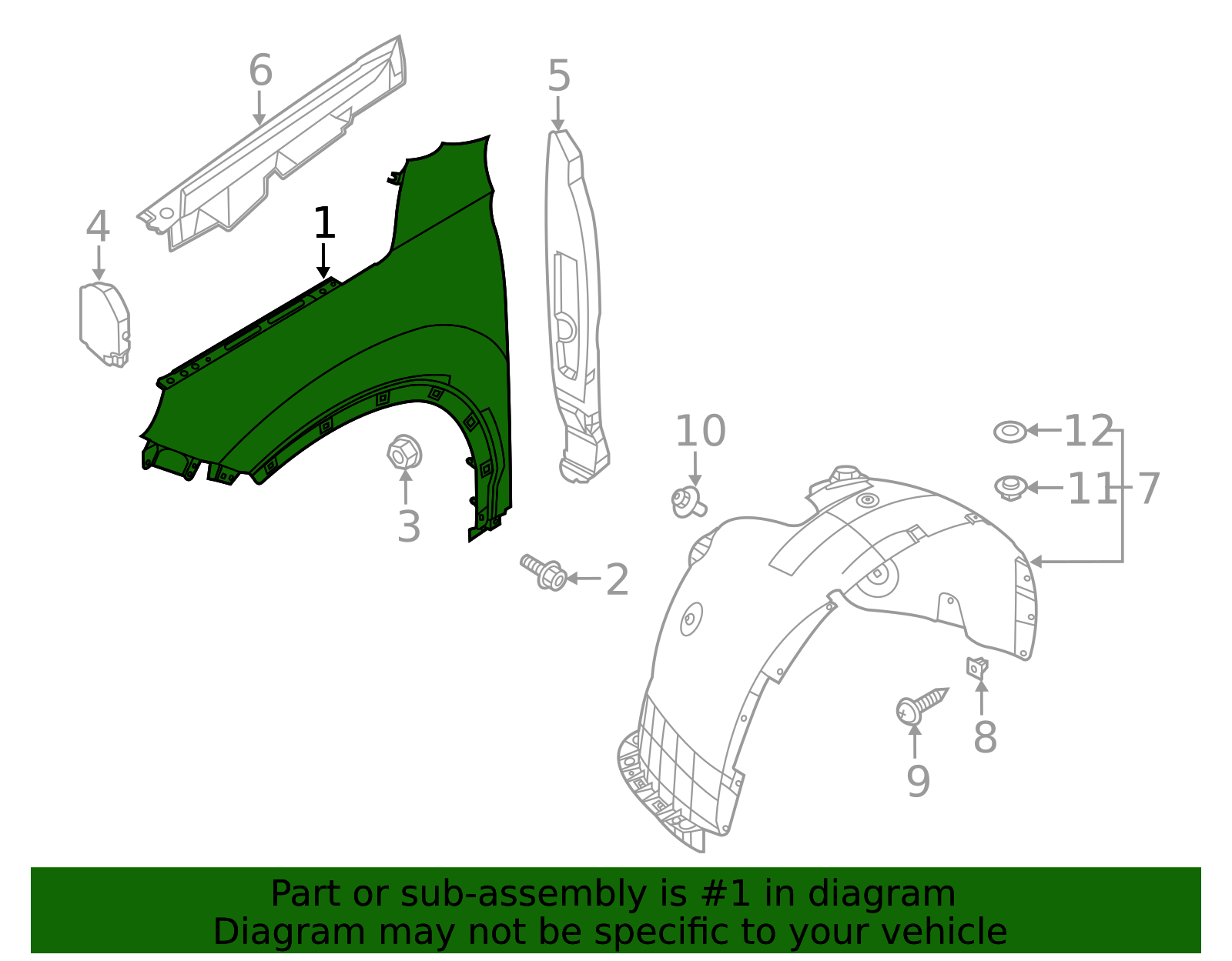 Hyundai - 66321-S8000 - Fender - 2020-2025 Hyundai Palisade | OEM ...
