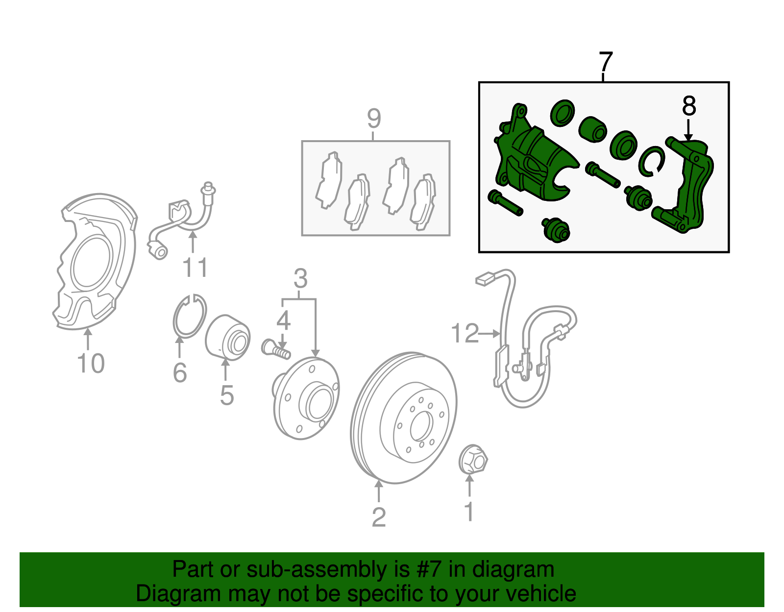 47750-02400 - Toyota Caliper Assembly 2009-2019 Toyota | Performance ...