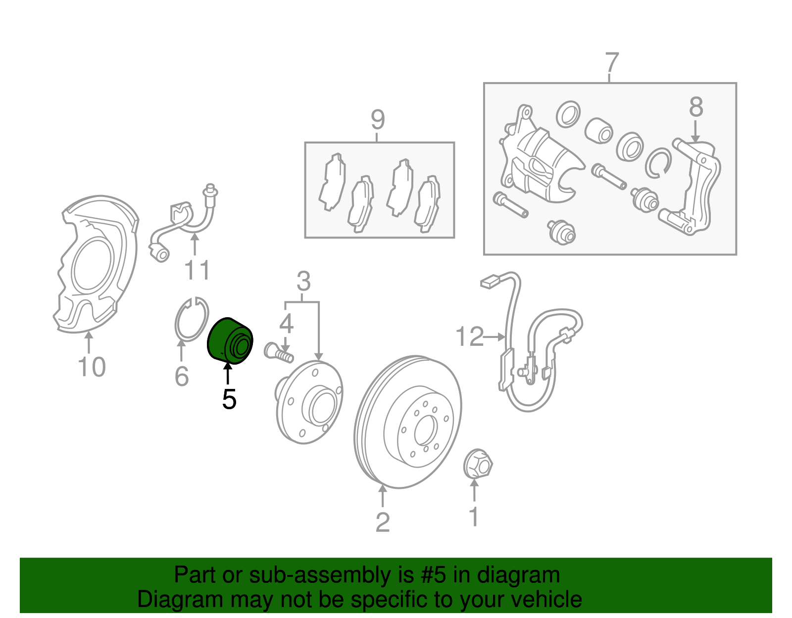 90080-36136 - Wheel Bearing (Left, Right, Front, Rear) 2000-2019 Toyota ...