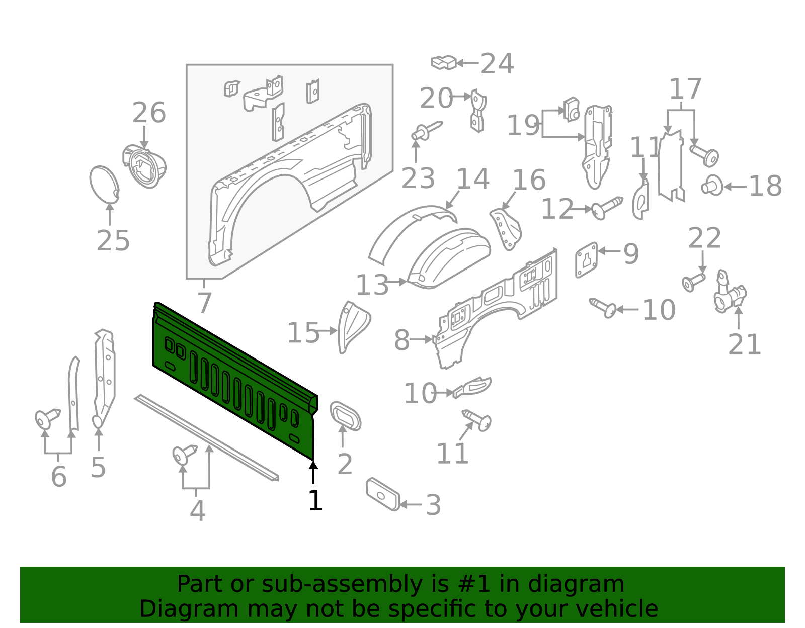 2015-2023 Ford | Front Panel | FL3Z-9900124-B | Walls' Ford Parts