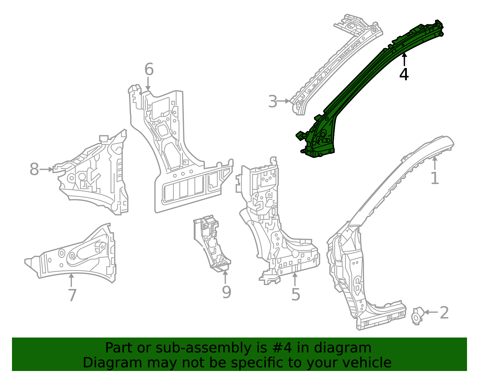 61202-78900 - High-Quality Body A-Pillar Reinforcement for 2022-2025 ...