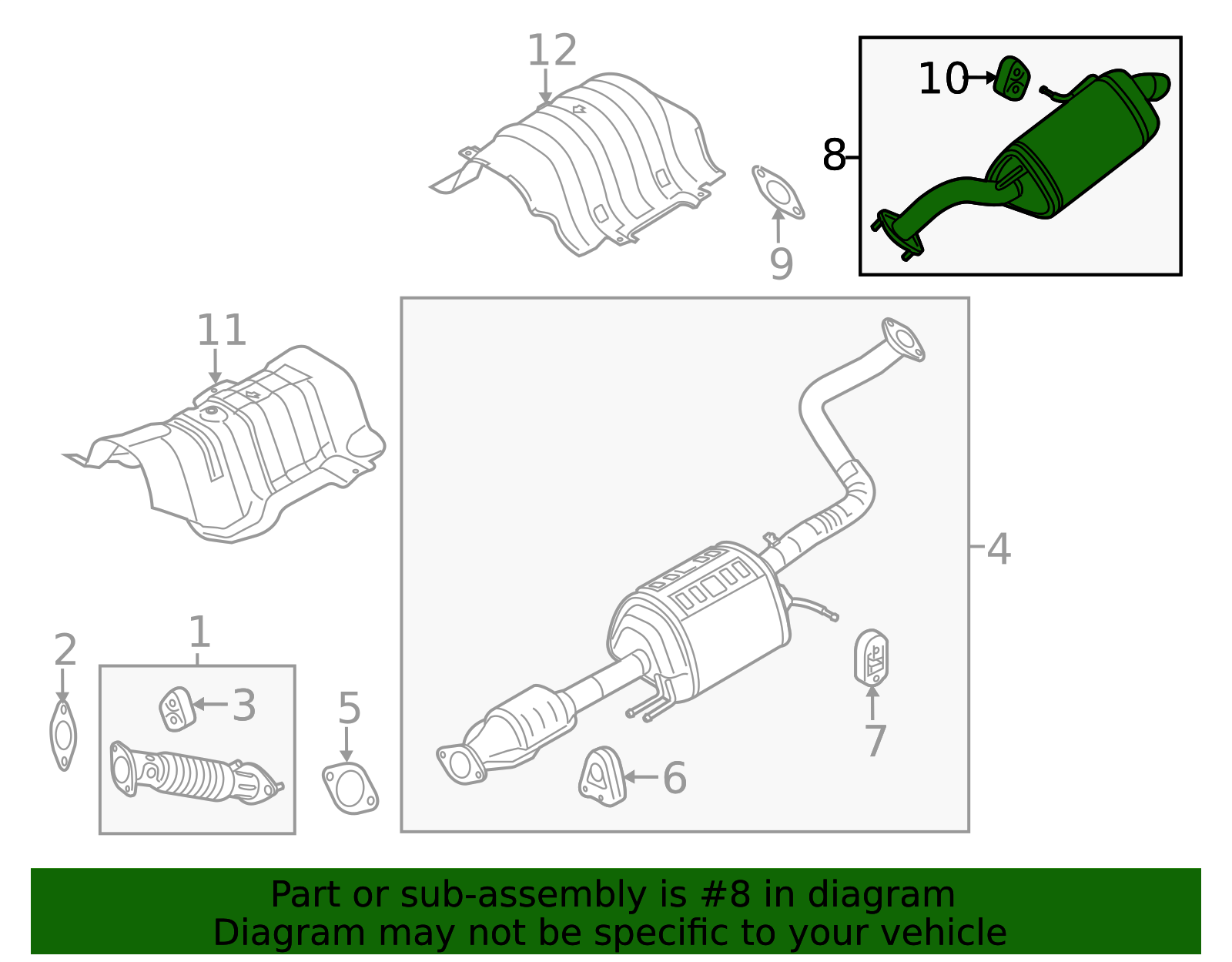28710-B2500 - Rear Muffler 2014-2019 Kia Soul | Kia.Parts Store