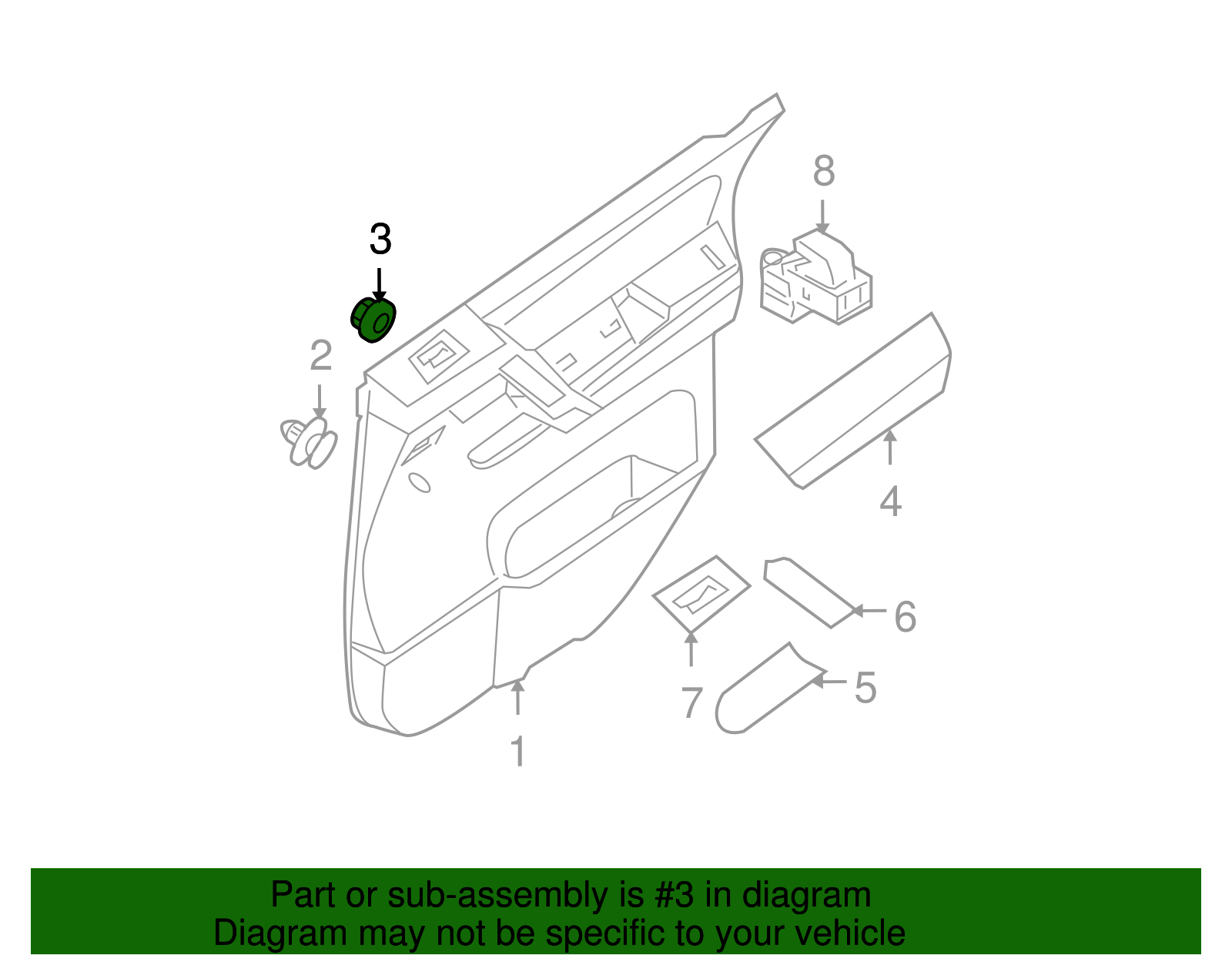 1990-2025 Nissan Door Trim Panel Grommet 01281-00111 | OEM Parts Online