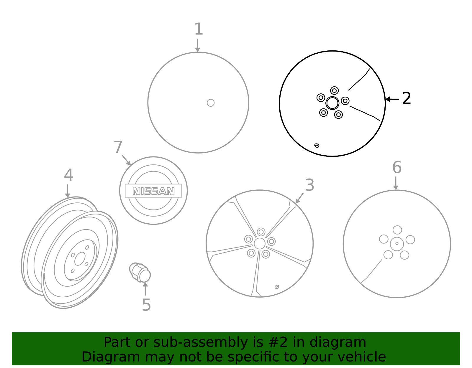 2024-2025 Nissan Sentra Wheel, Alloy 40300-6LY6A | Nissan Parts Central