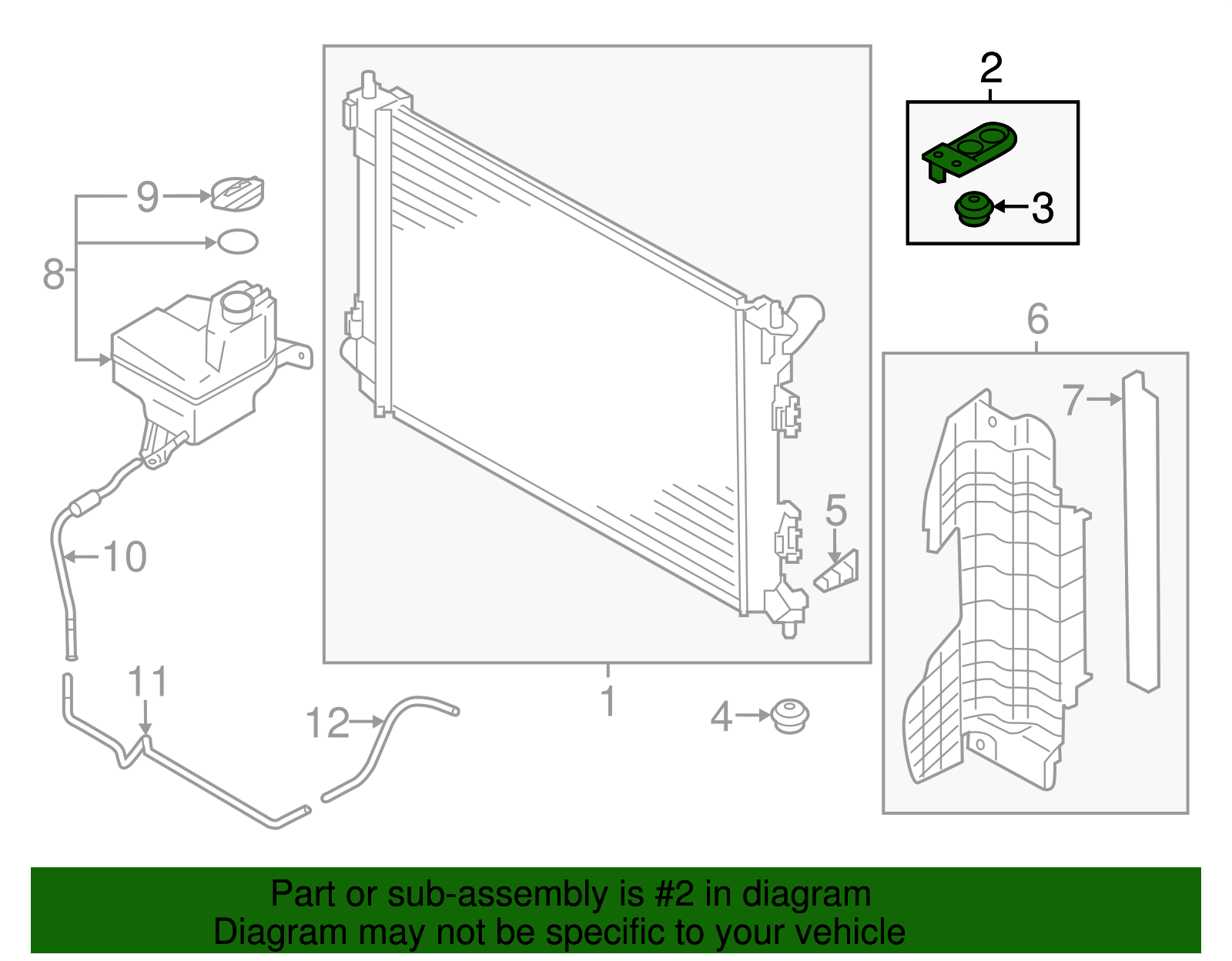 25333-A7000 - Radiator Upper Bracket 2014-2018 Kia | Kia.Parts Store