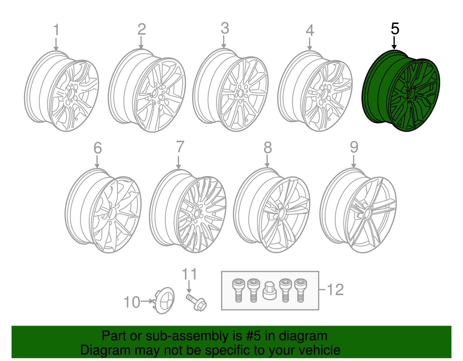 2014-2018 BMW Wheel, Alloy 36-11-6-865-157 | BMW OEM Parts