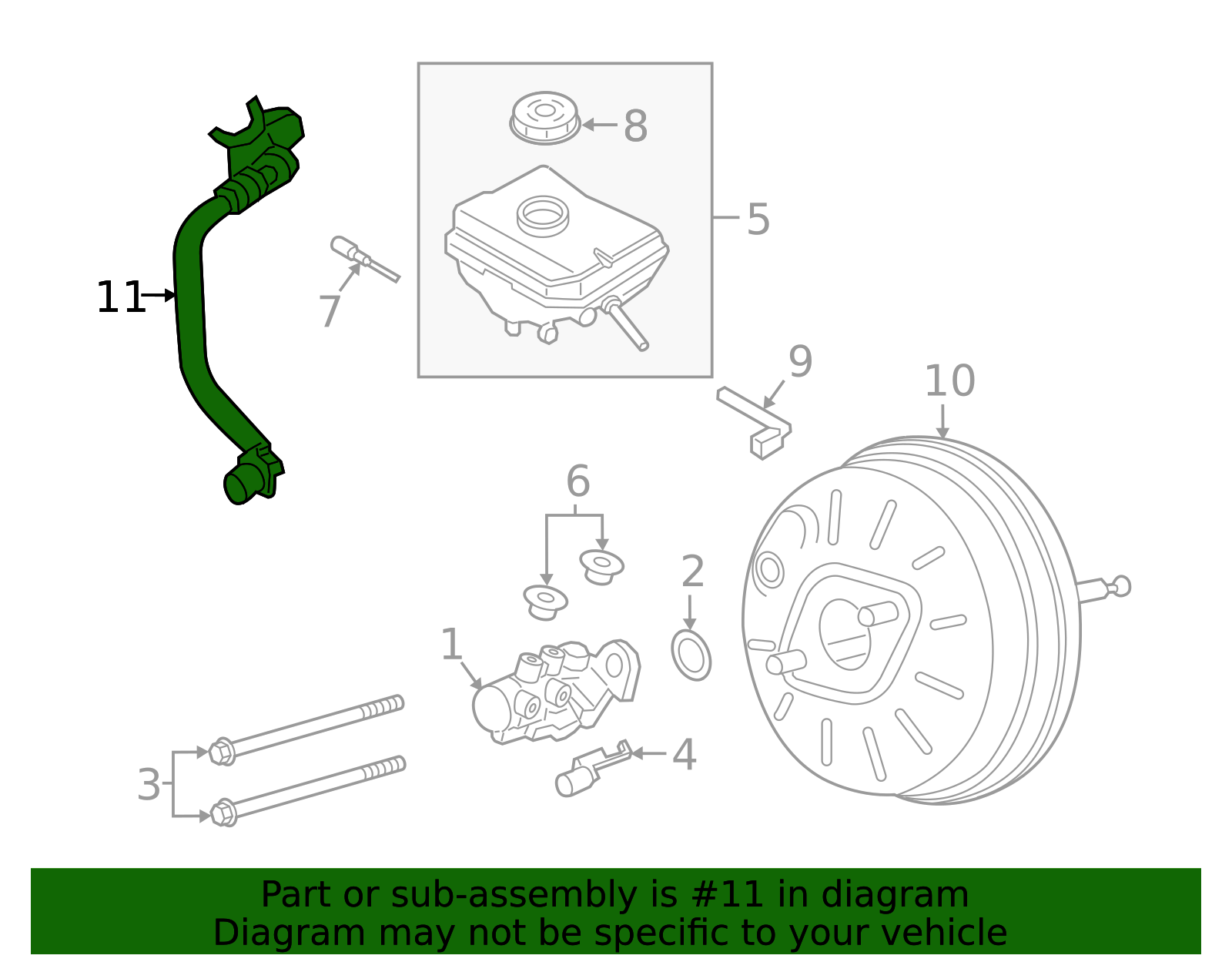 2019-2025 Porsche Cayenne Vacuum Hose PAB-611-931 | Sunset Porsche Parts