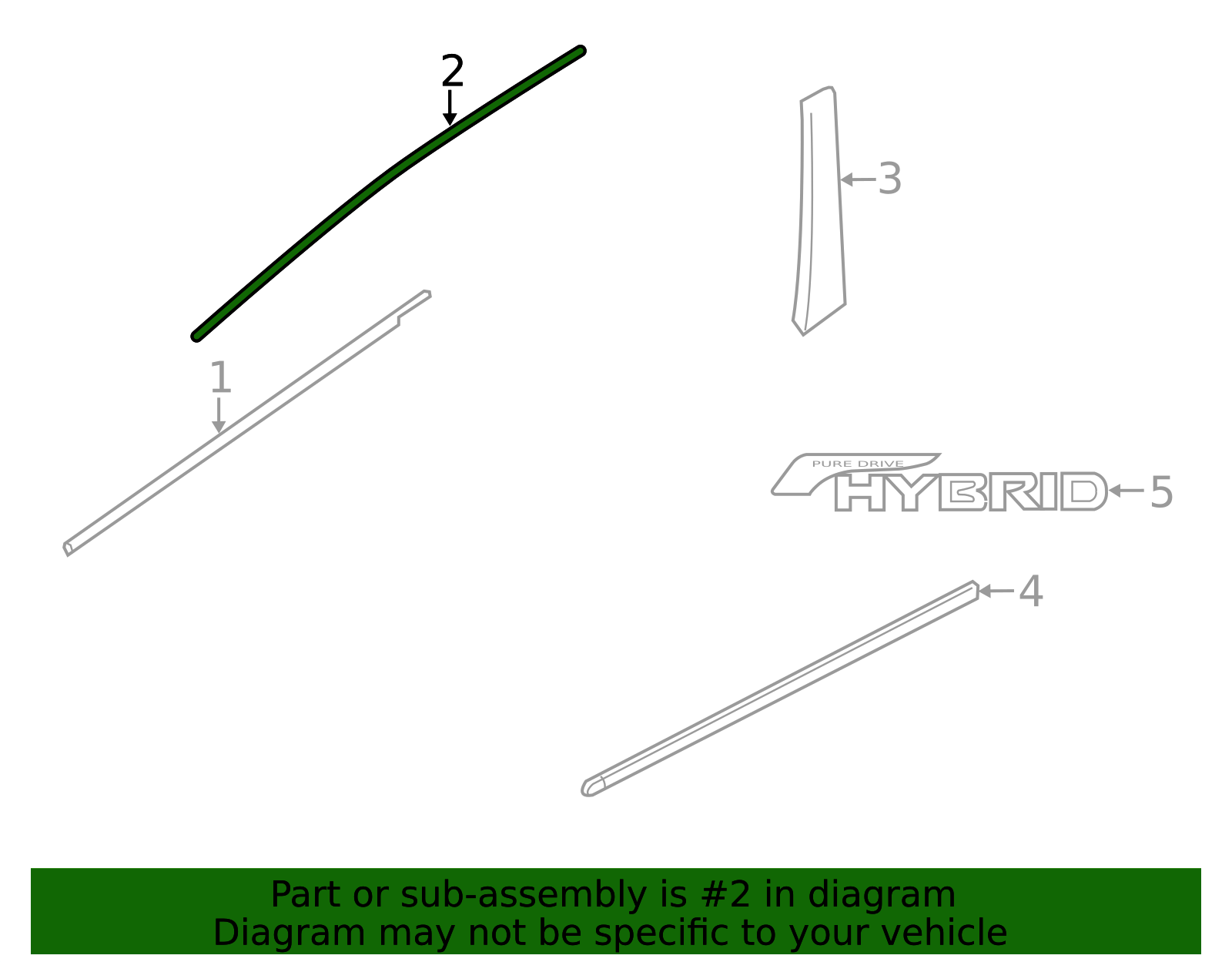 2017-2020 Nissan Rogue Frame Molding 80282-4CA0A | OEM Parts Online