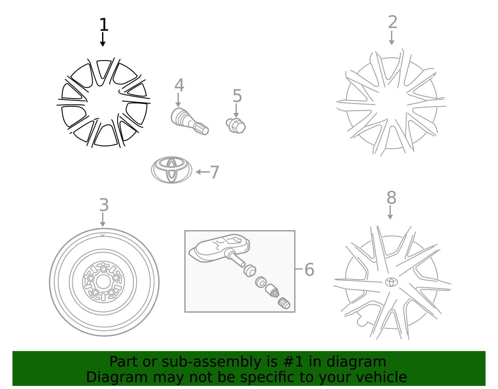 2012-2017 Toyota Prius V Wheel, Alloy 42611-47310 | Toyota Parts Center