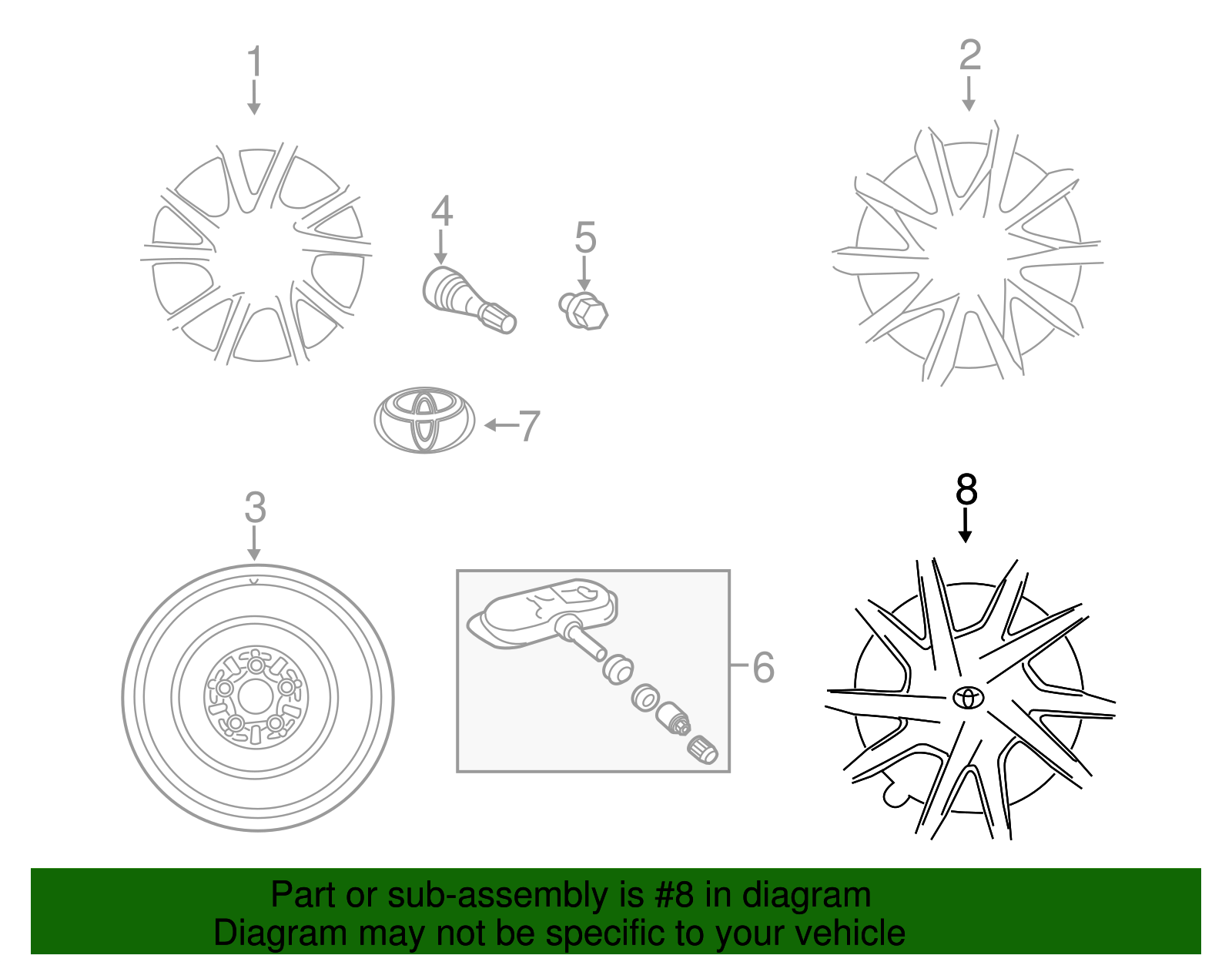 42602-47150 - 2015-2017 Toyota Prius V - Wheel Cover | Nucar Toyota of ...