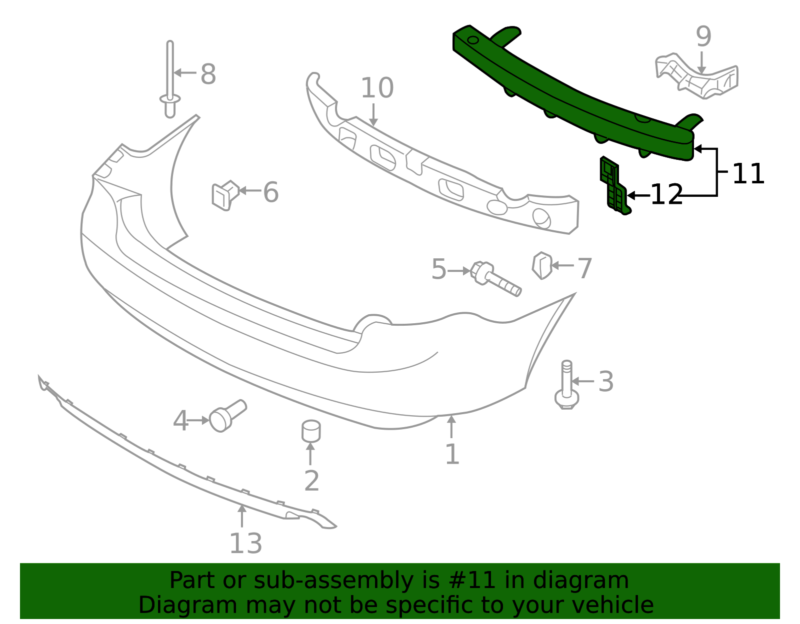 86630-2G510 - Impact Bar 2009-2010 Kia Optima | Kia.Parts Store