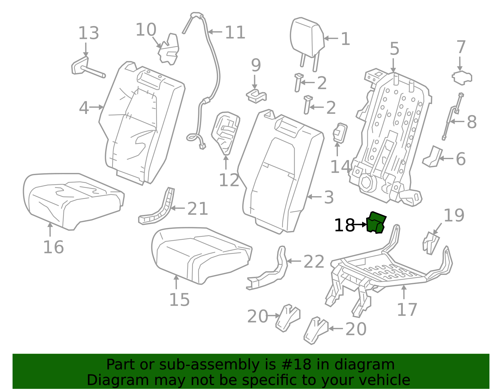 Honda Seat Hinge Cover - Inner Pivot Trim - Part #82111-TLA-A11ZA ...