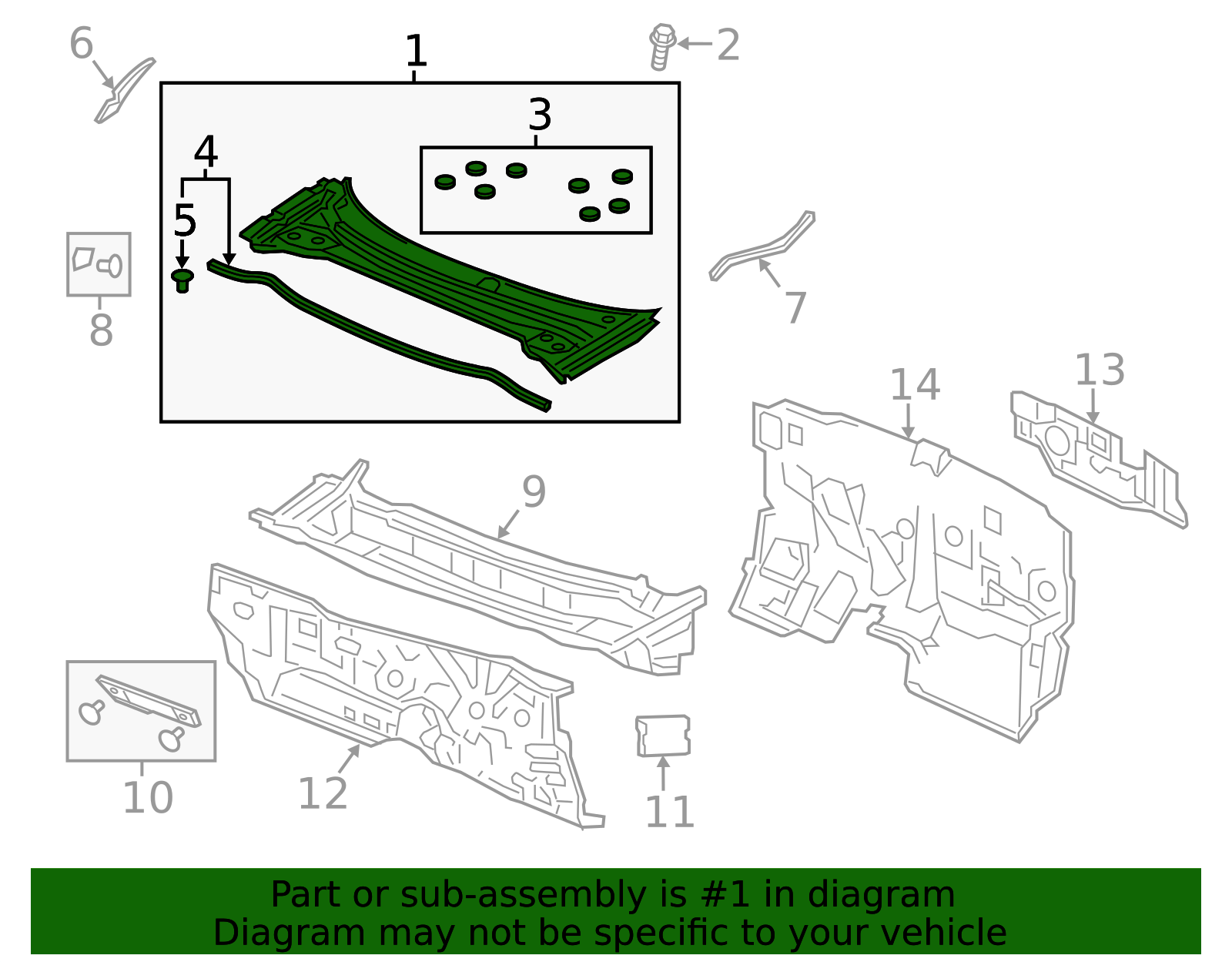 74200-TX6-A00 - 2013-2020 Acura ILX - Cowl Top Assembly, Front Center ...
