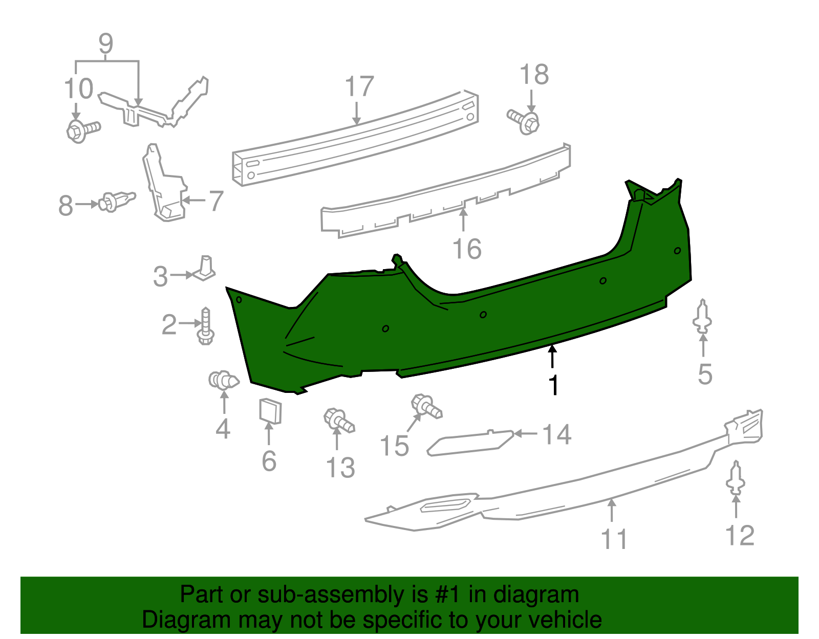 2018-2024 Toyota Camry Cover Rear Bumper L C 52159-0X913 | AutoNation ...