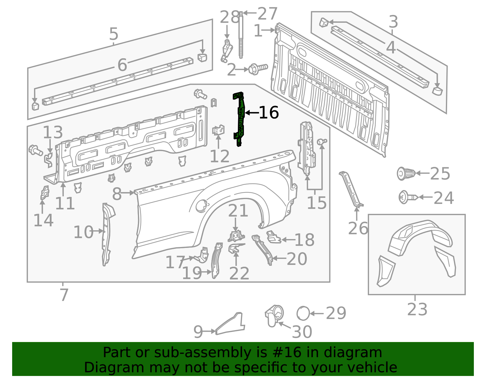 65507-0C030 - High-Quality Truck Bed Panel Reinforcement for 2014-2017 ...