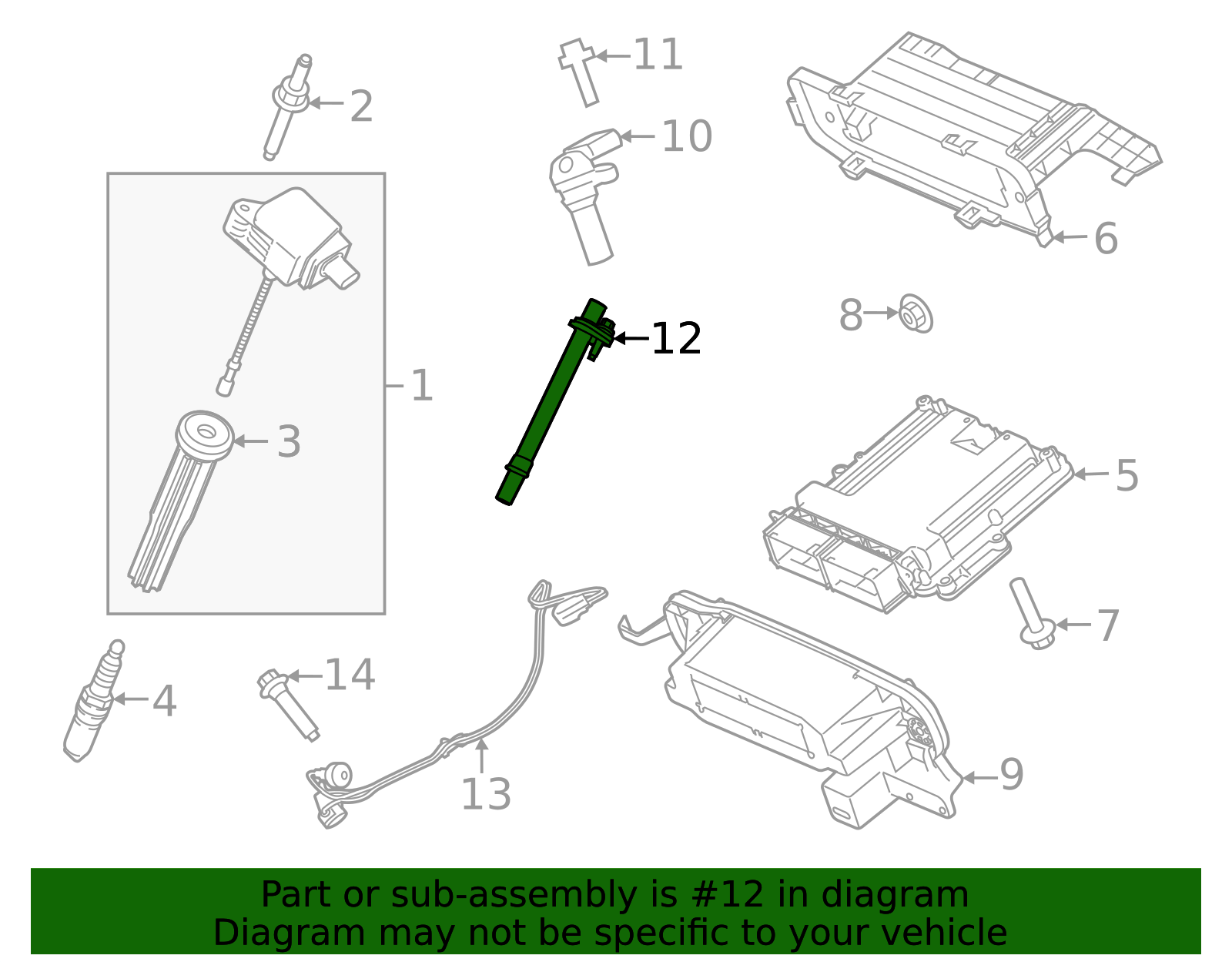 2018-2025 Ford | Crankshaft Position Sensor | JR3Z-6C315-A | Walls ...