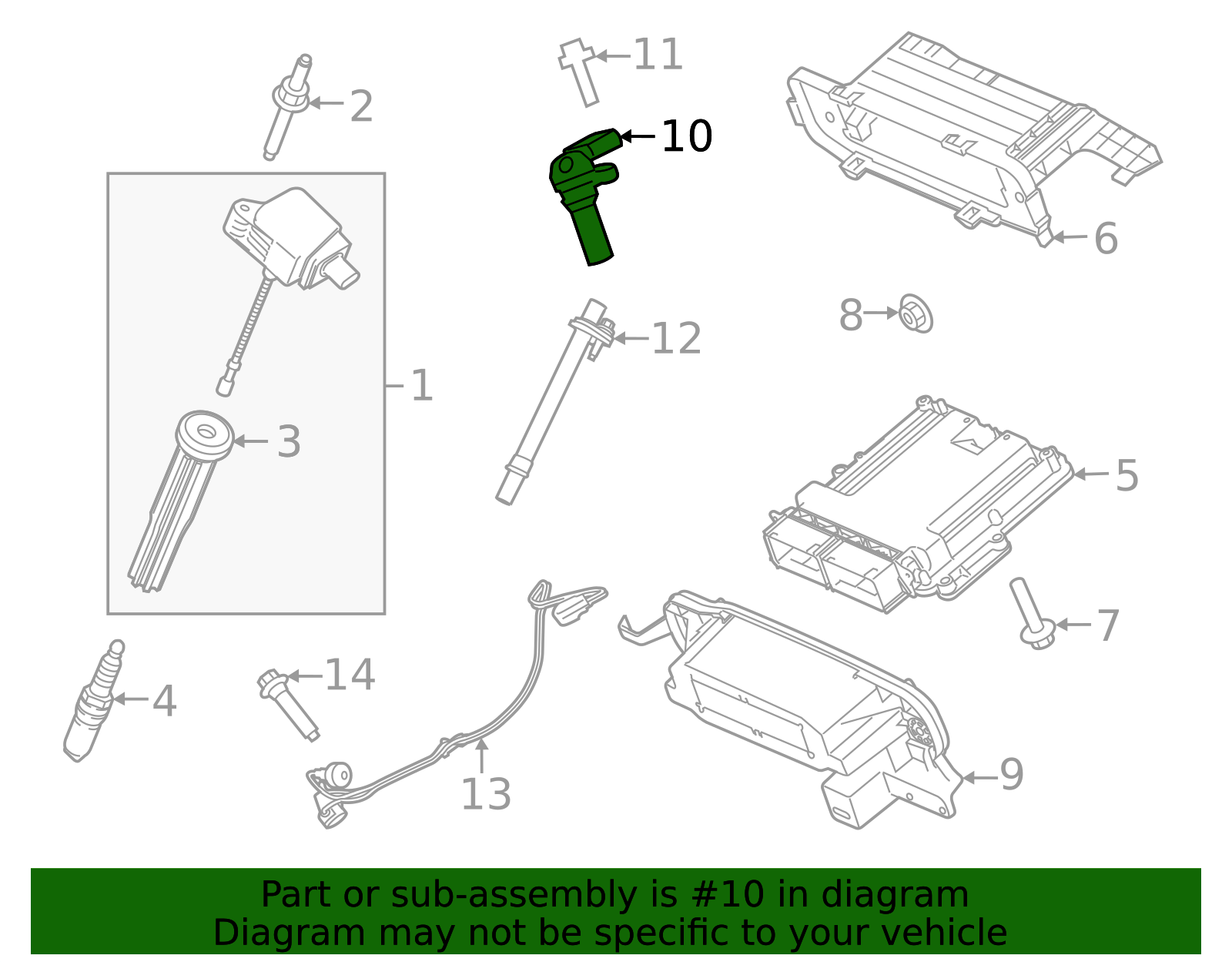 2018-2025 Ford Motorcraft™ Engine Camshaft Position Sensor DU-105 ...