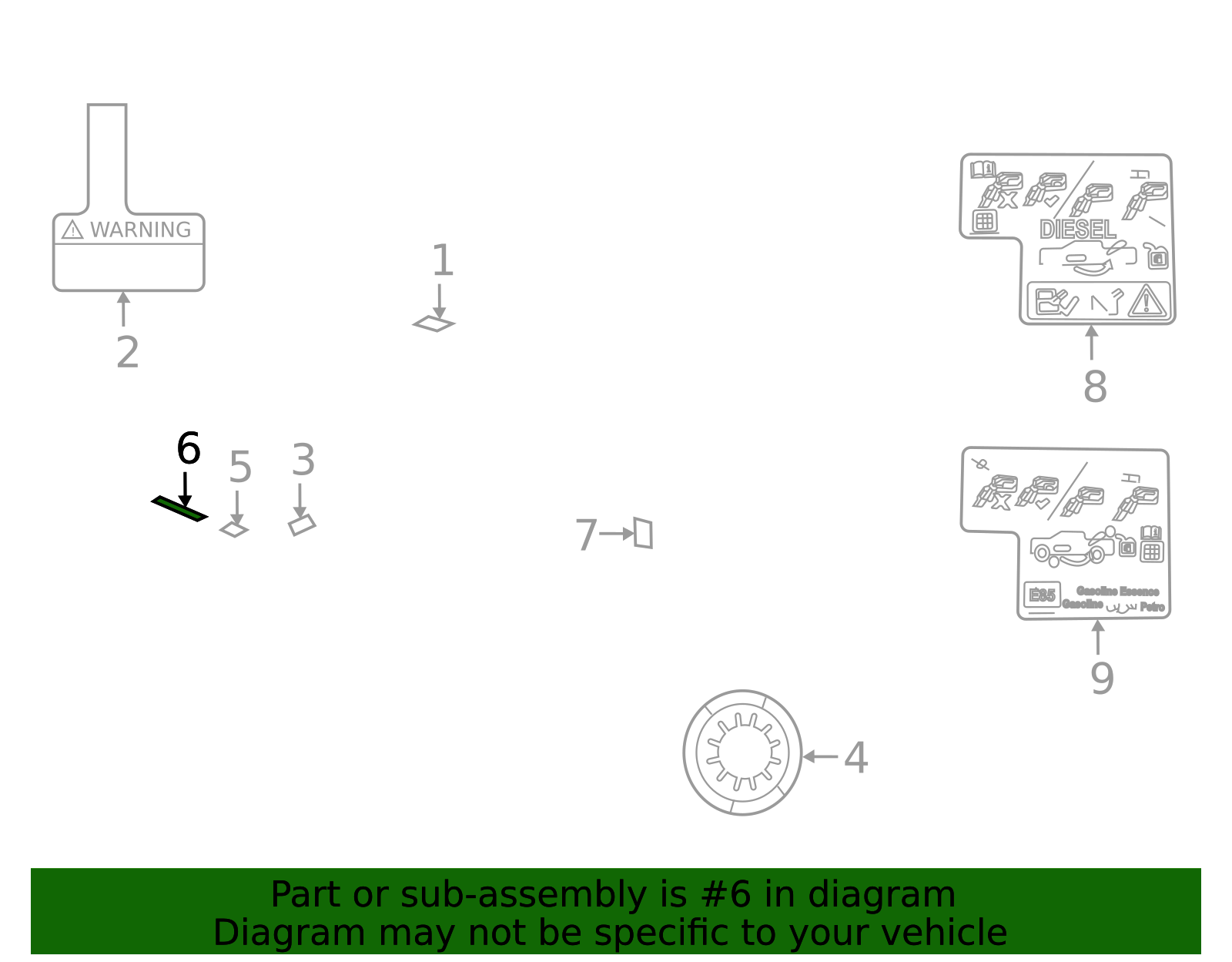 68470483AA - Vehicle Emission Control Information Label - 2020 2021 ...