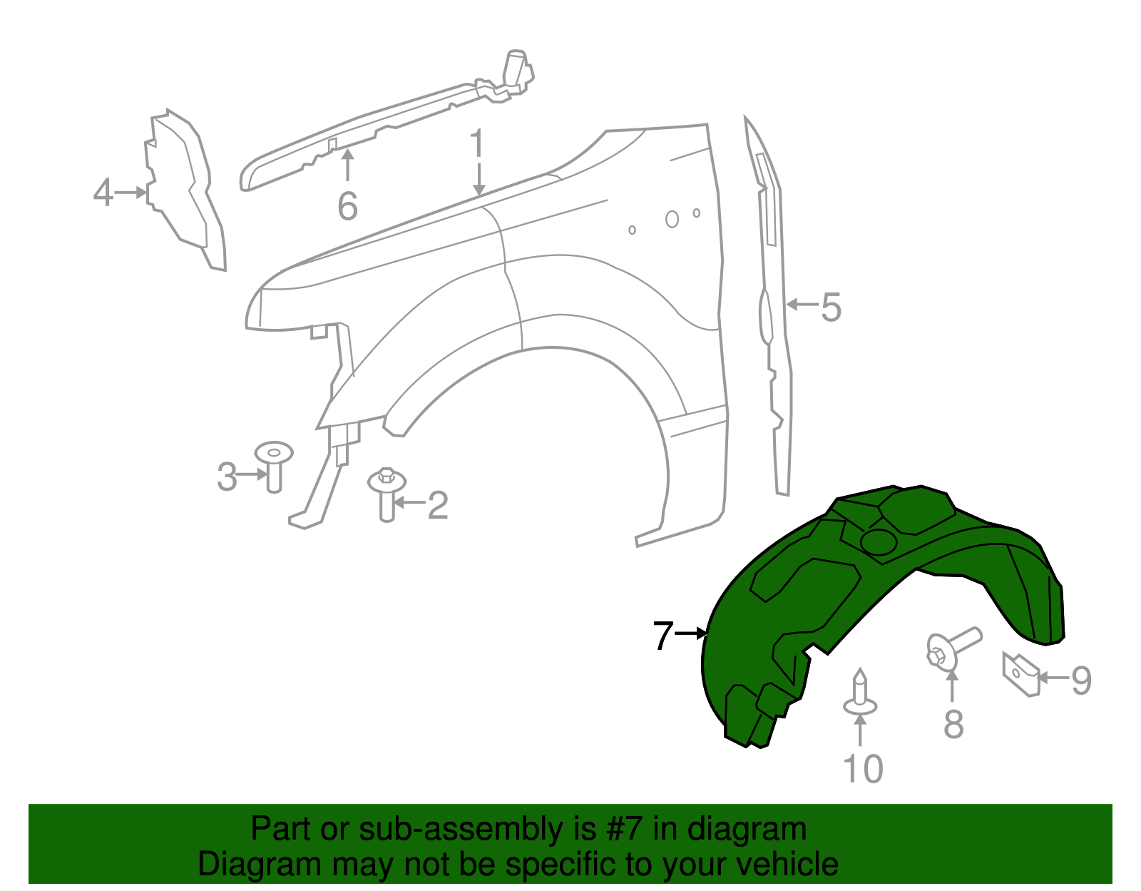 2011-2014 Ford F-150 | Fender Liner | AL3Z-16103-C | Walls' Ford Parts