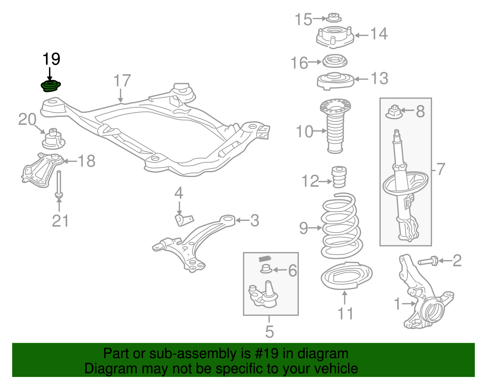Genuine Toyota Engine Cradle Stopper part# 52216-08020 for 2004-2020 ...