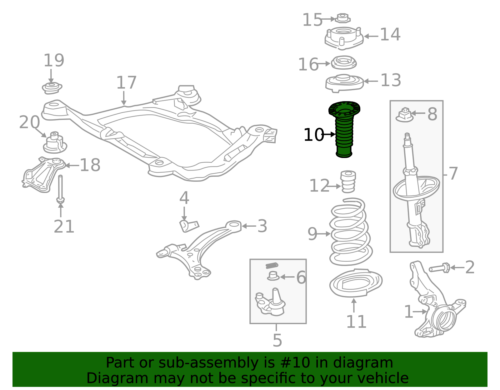 48157-08020 - Coil Spring Insulator (Left, Right, Front, Upper) - 2011 ...