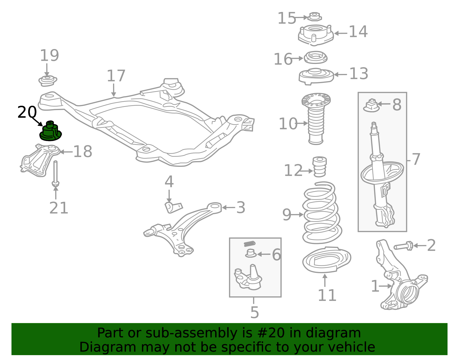 52211-08020 - High-Quality Engine Cradle Insulator for 2004-2020 Toyota ...