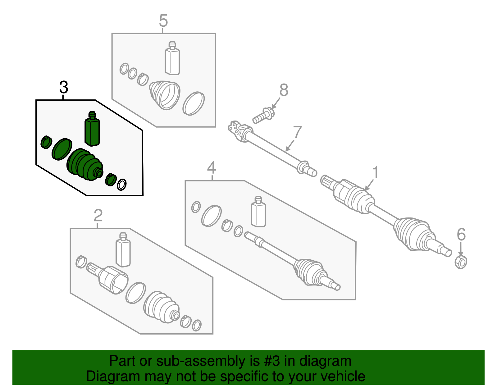 Inner Cv Joint Boot - 2017-2022 Hyundai Ioniq (49543-G2000) | Gossett ...