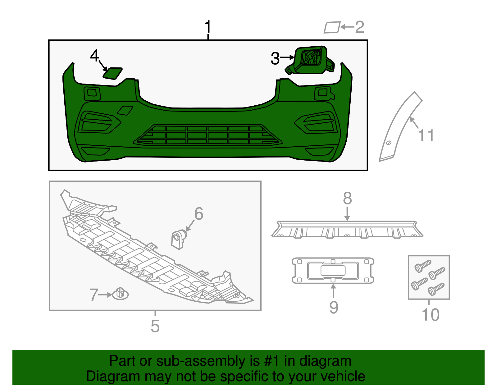 2018-2021 Volvo XC60 Bumper Cover 39847121 | Genuine Volvo Replacement ...