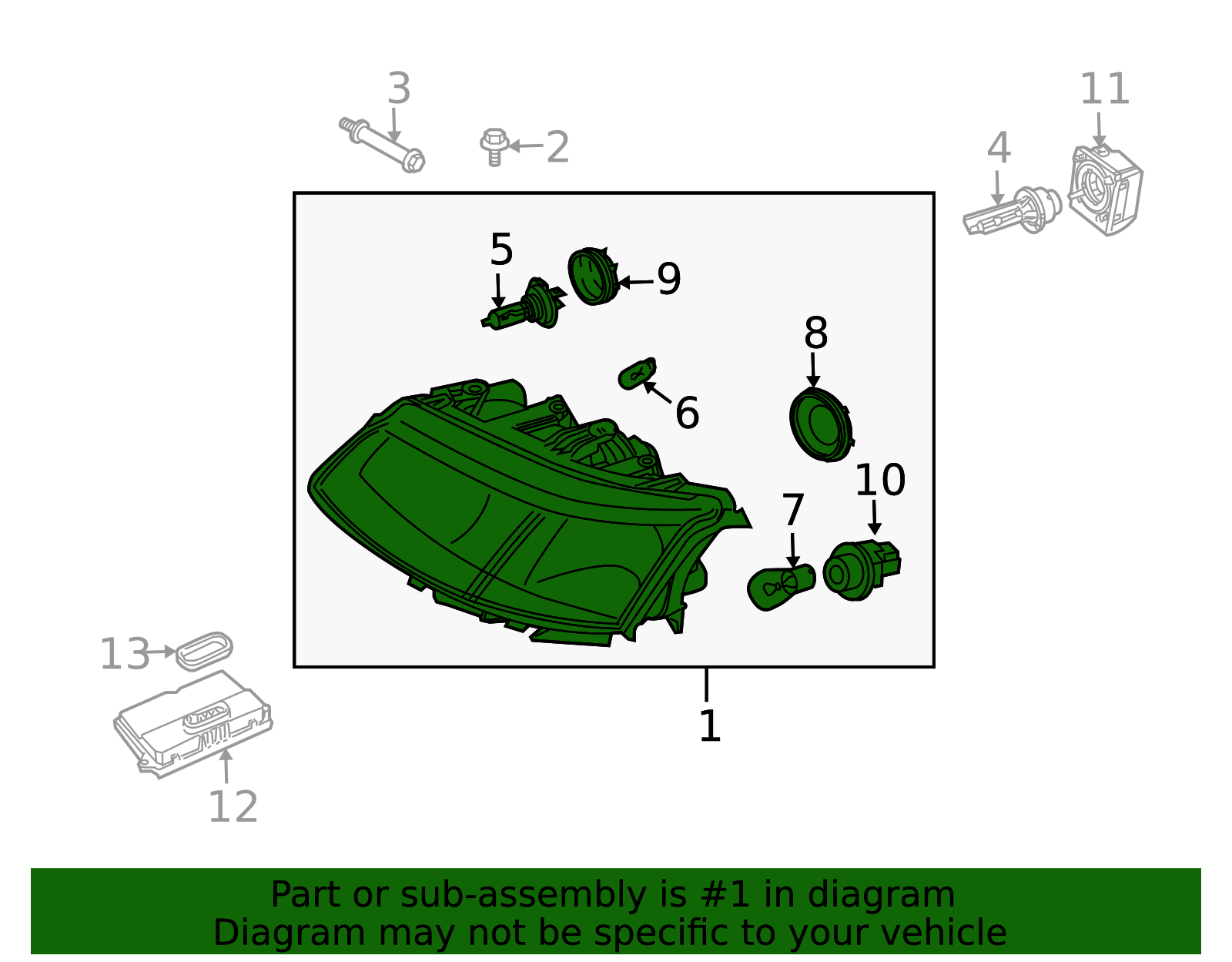 Genuine Composite Assembly for 2005-2007 Saab 9-3 | Part# 12756084 ...