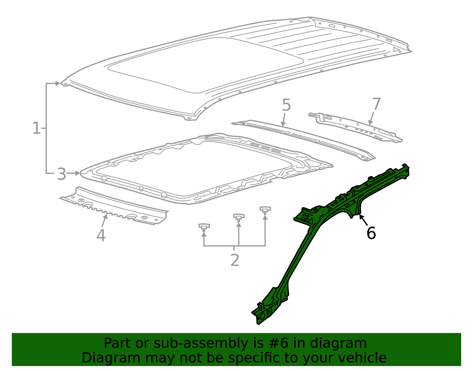 2020-2025 Lincoln Aviator Roof Rail LC5Z-7851186-A | Awesome Parts Ford