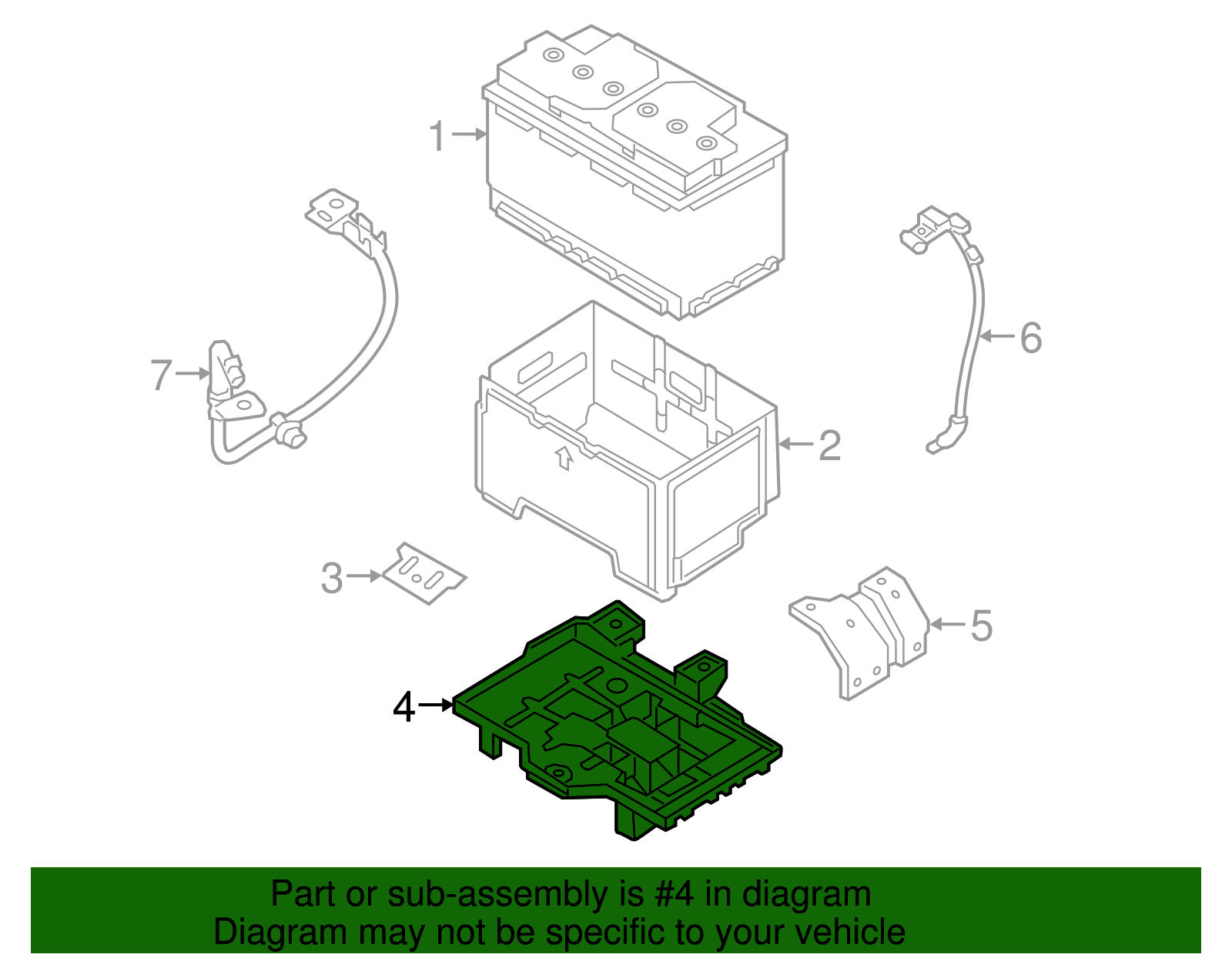 Hyundai - 37150-C1500 - Battery Tray - 2018-2019 Hyundai Sonata | OEM ...