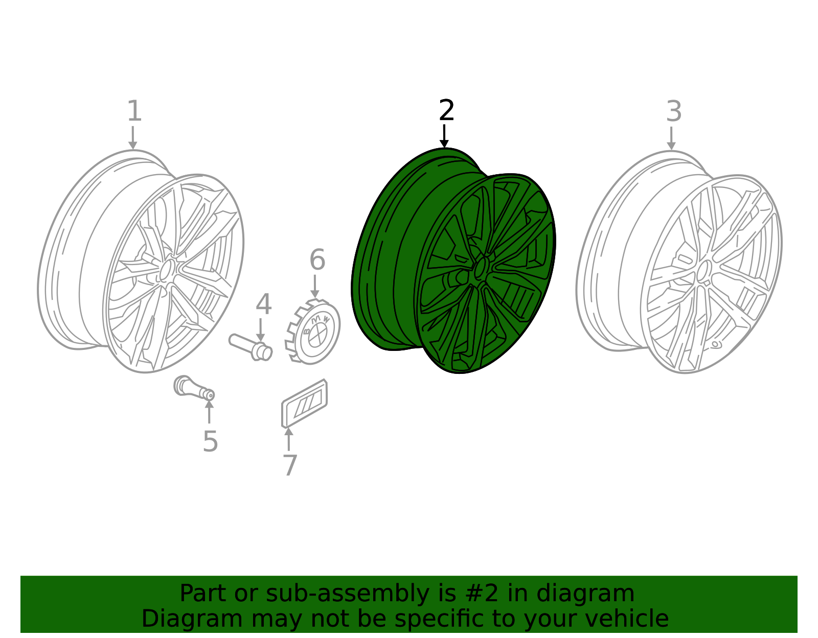 Genuine BMW 36-11-6-877-326 | 19" Style 692 V-Spoke Ferric Grey Light ...