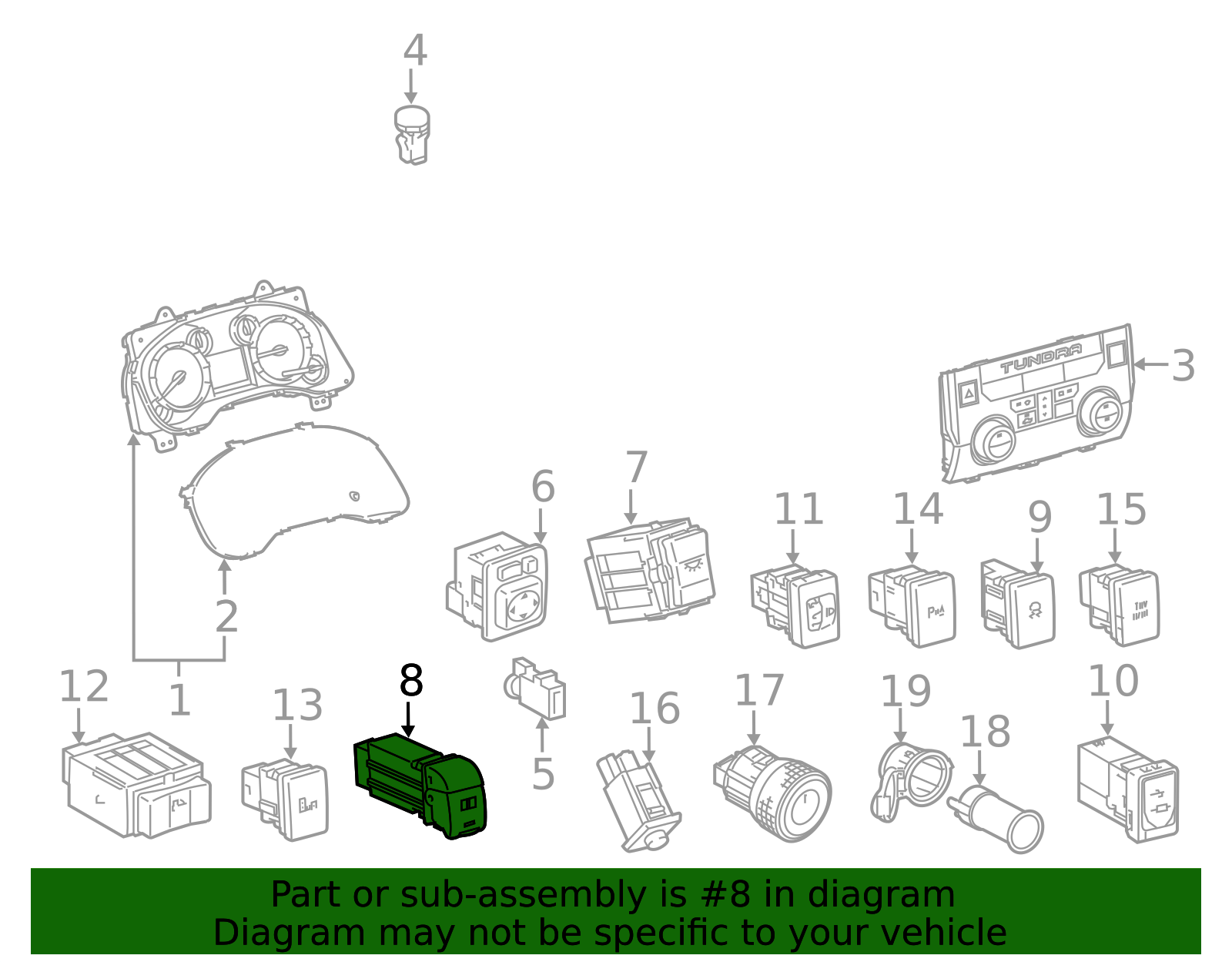 84810-0C090 - Window Switch - OEM Genuine Toyota Parts