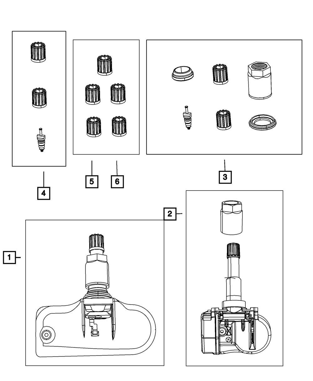 2005-2014 Mopar Tire Pressure Sensor, Spare Tire 68078861AC | Miracle Mopar