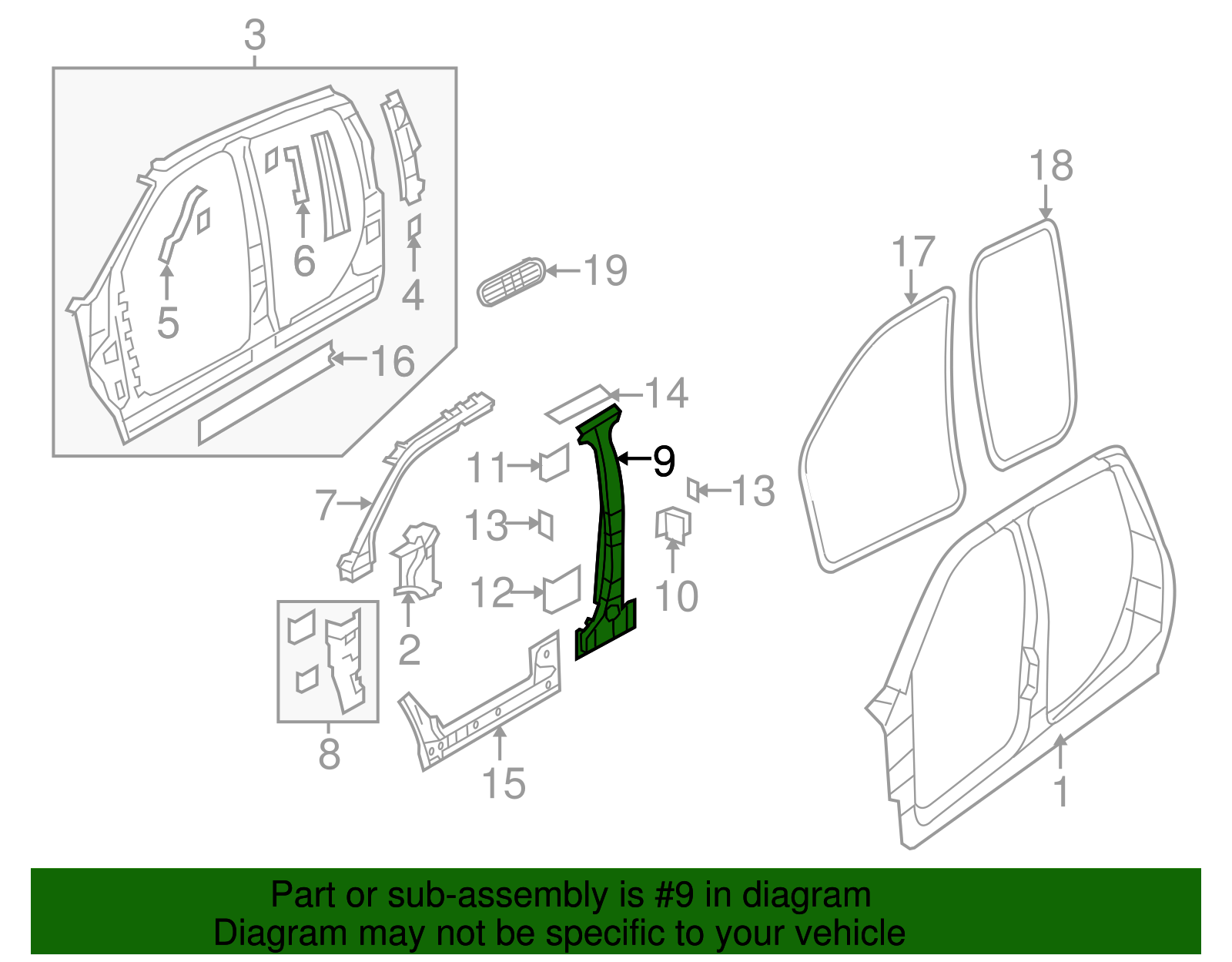 2009-2024 Mopar Reinforcement 68144990AB | Mopar Parts Canada