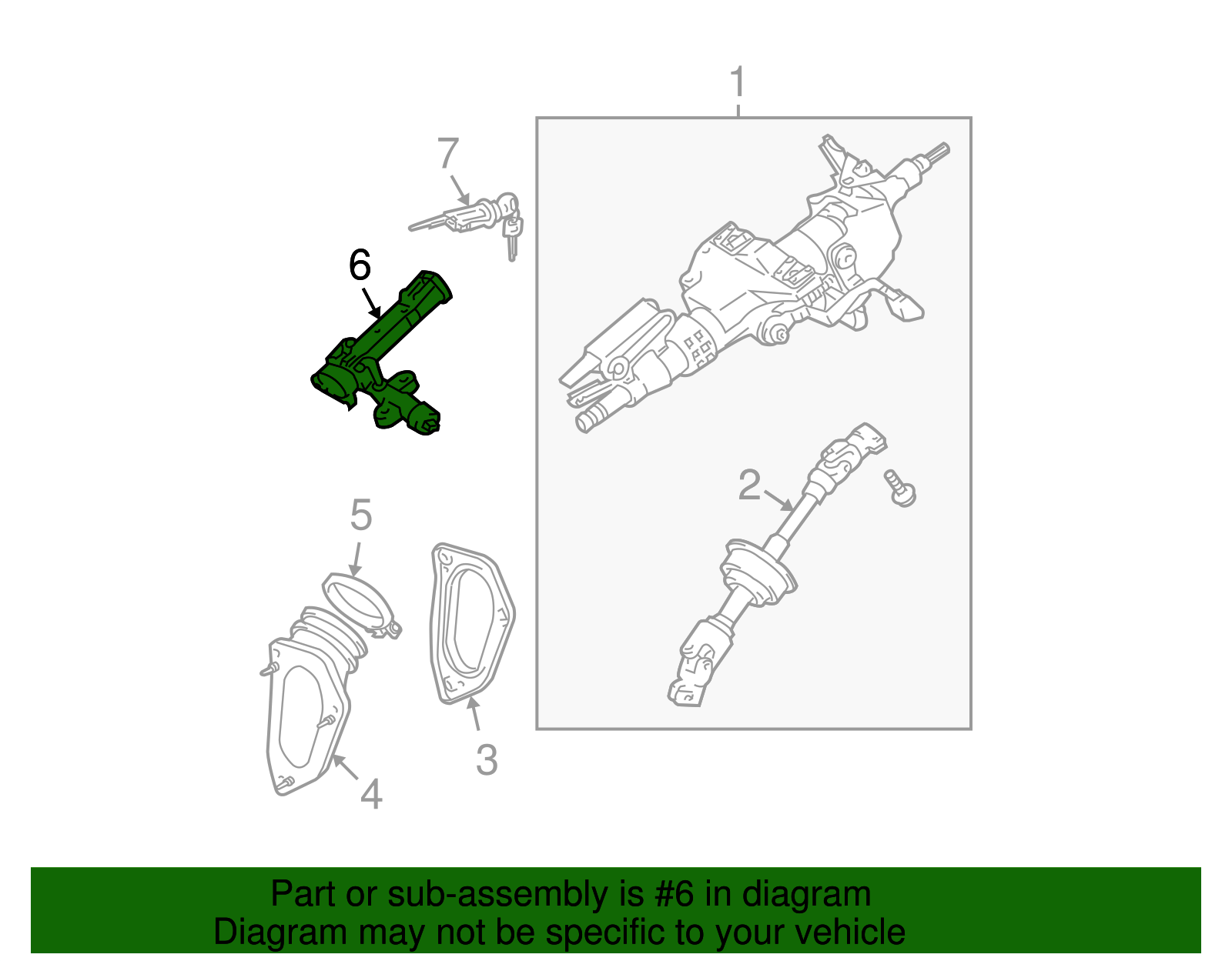2004-2012 Toyota Column Bracket 45280-AA010 | Toyota Parts Center