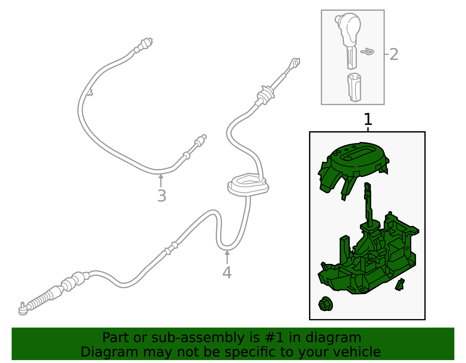 2013-2021 Nissan NV200 Gear Shift Assembly 34901-3LM0A | Parts for Nissans