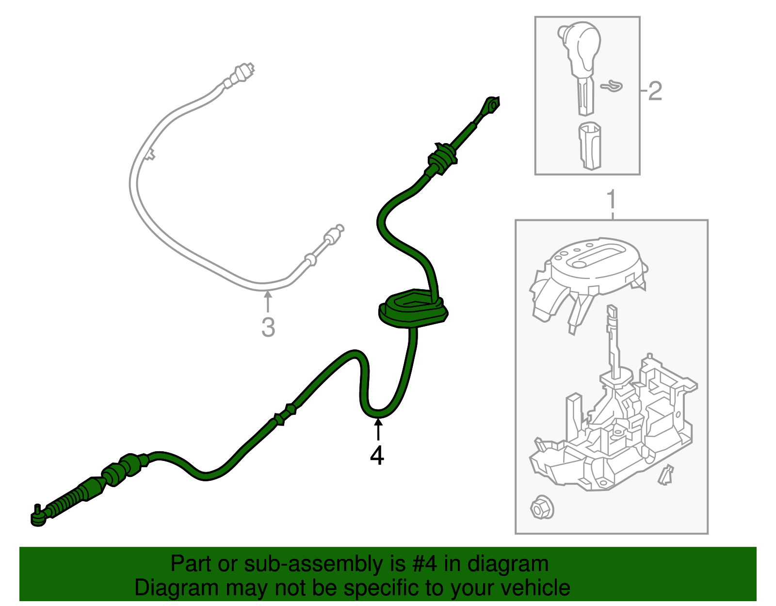 2015-2021 Nissan NV200 Control Cable 34935-3LN0A | Parts for Nissans